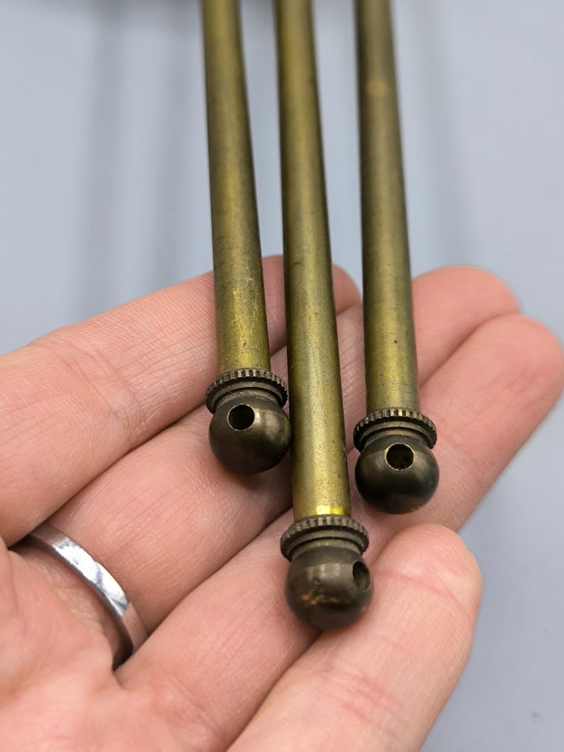 Vintage Curtain Brass Rods, Rare Thin Rods, Cornices, Old French ...