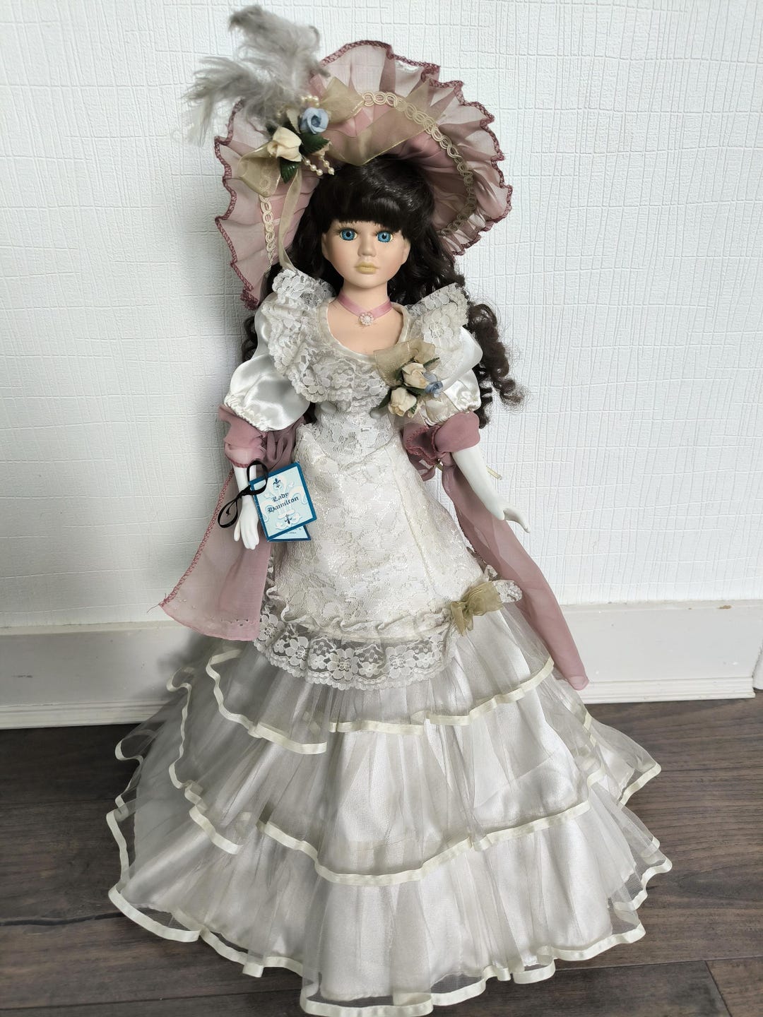 Vintage Porcelain Doll Lady Hamilton, Stunning Tall Doll From the Dolls ...