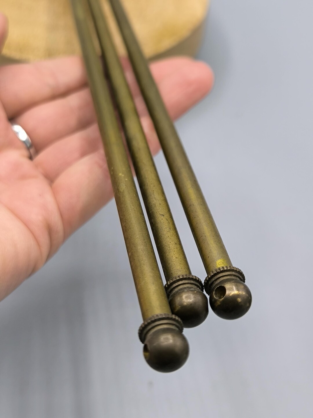 Vintage Curtain Brass Rods, Rare Thin Rods, Cornices, Old French ...