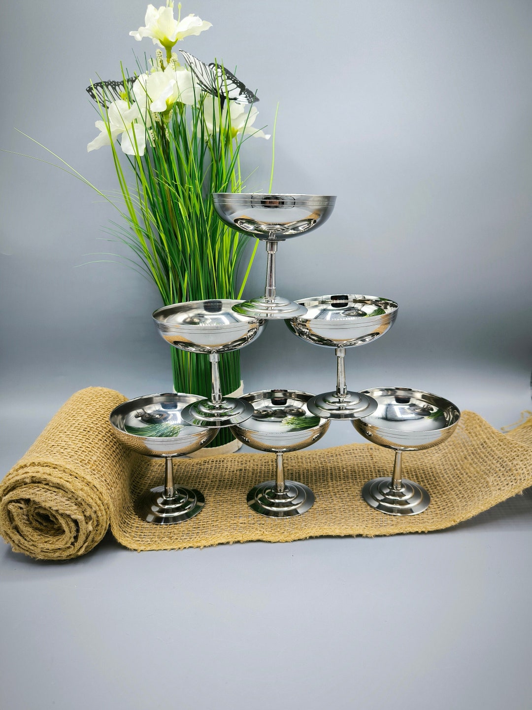 Vintage Letang Remy Ice Cream/dessert Bowls, 18/10 Stainless Steel ...