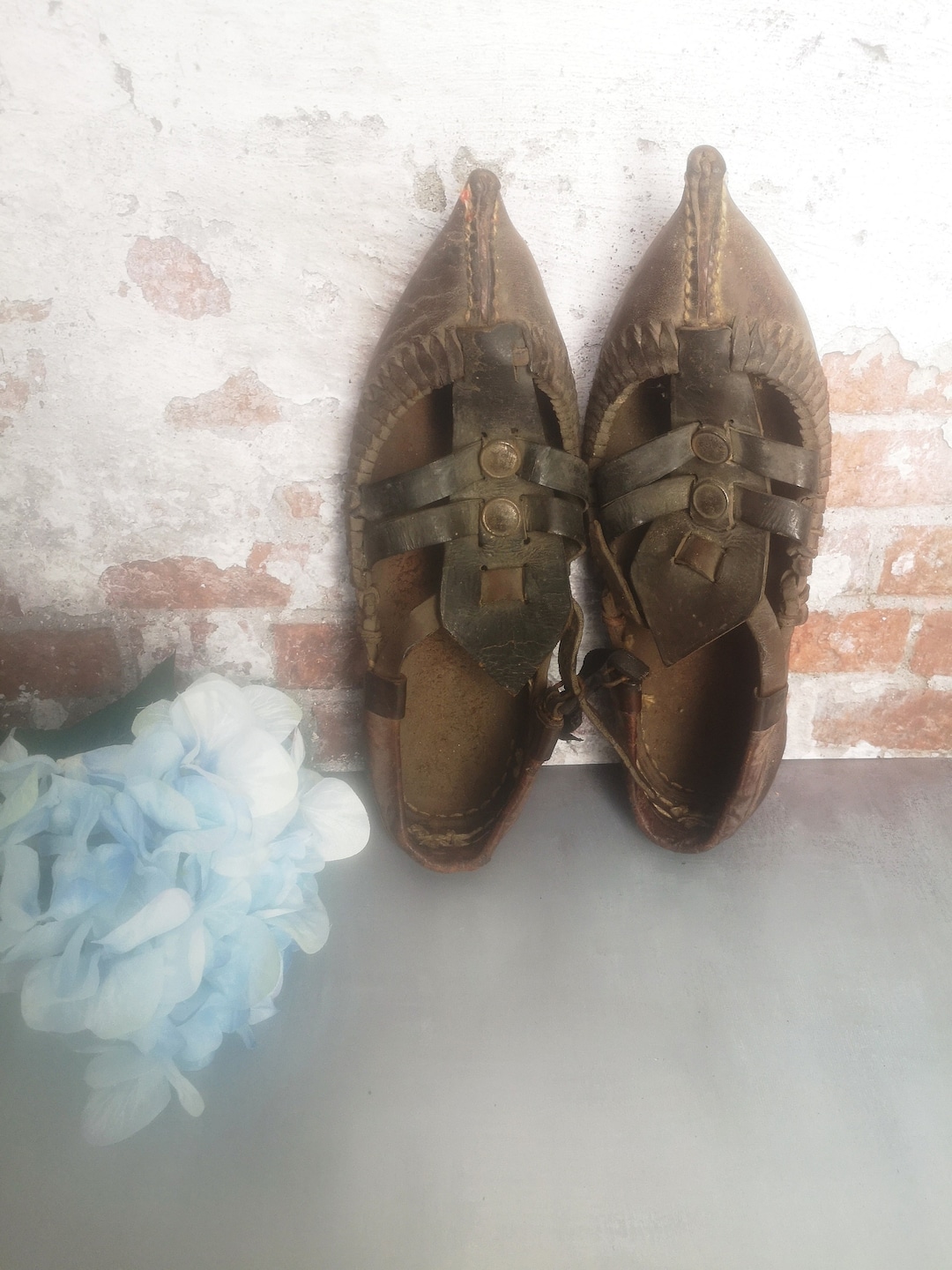 Vintage Dark Brown Peasant Shoes, Antique Shoes, Early 20th Century ...