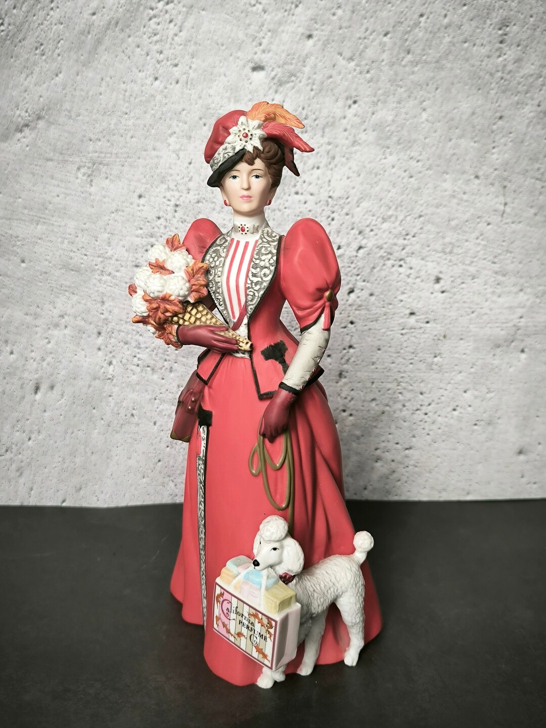 Mrs. Albee 1997 Avon Award PC, Figurine of a Woman With a Poodle ...