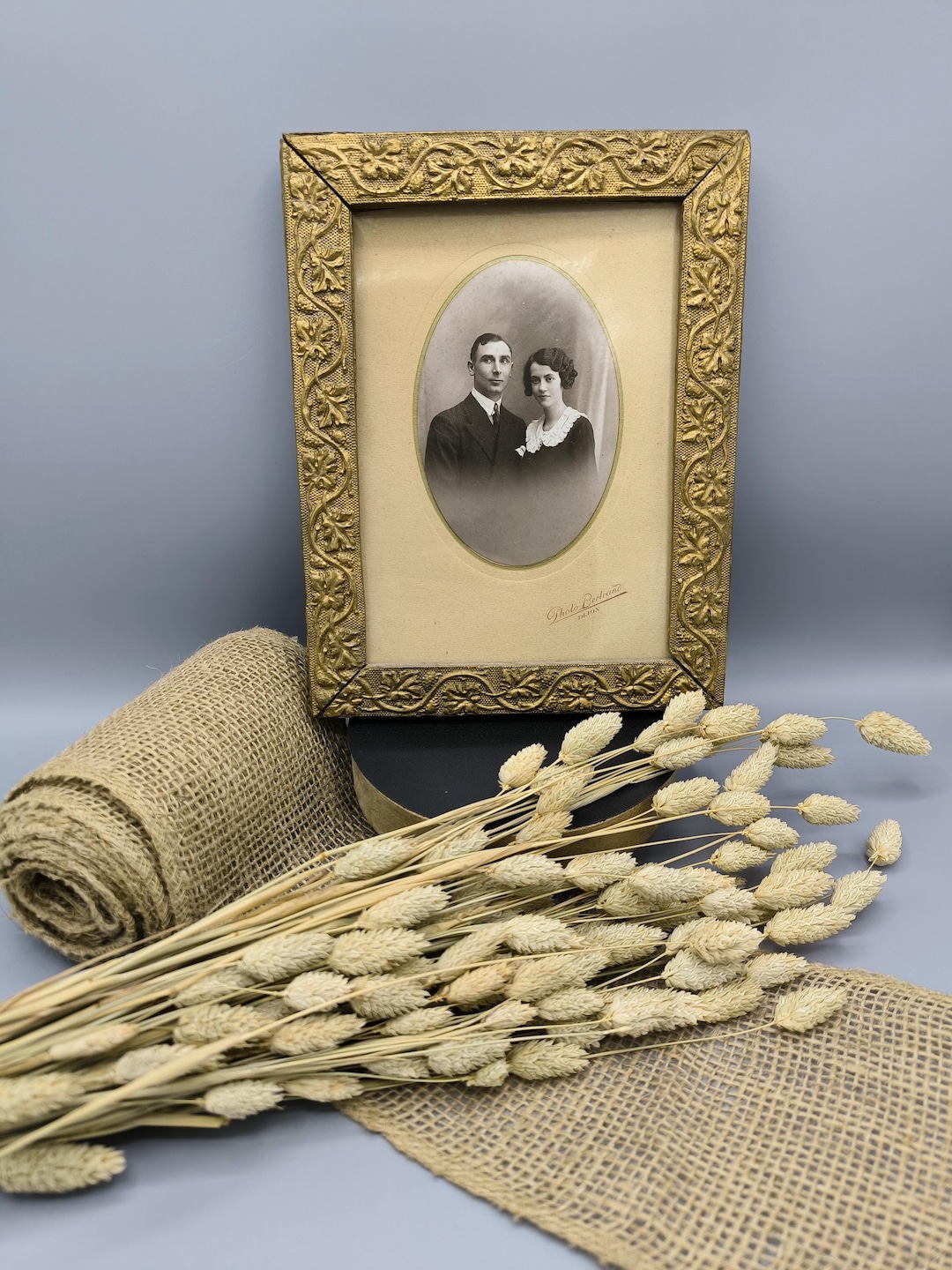 Vintage Photo Frame Early 20th Century, Antique Wooden Frame With Old ...