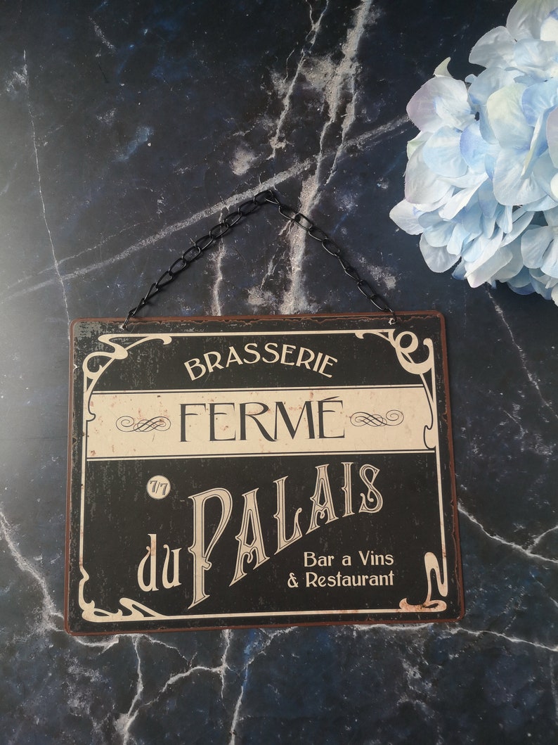 RARE Vintage Art Nouveau French Restaurant Sign Double Sided - Etsy