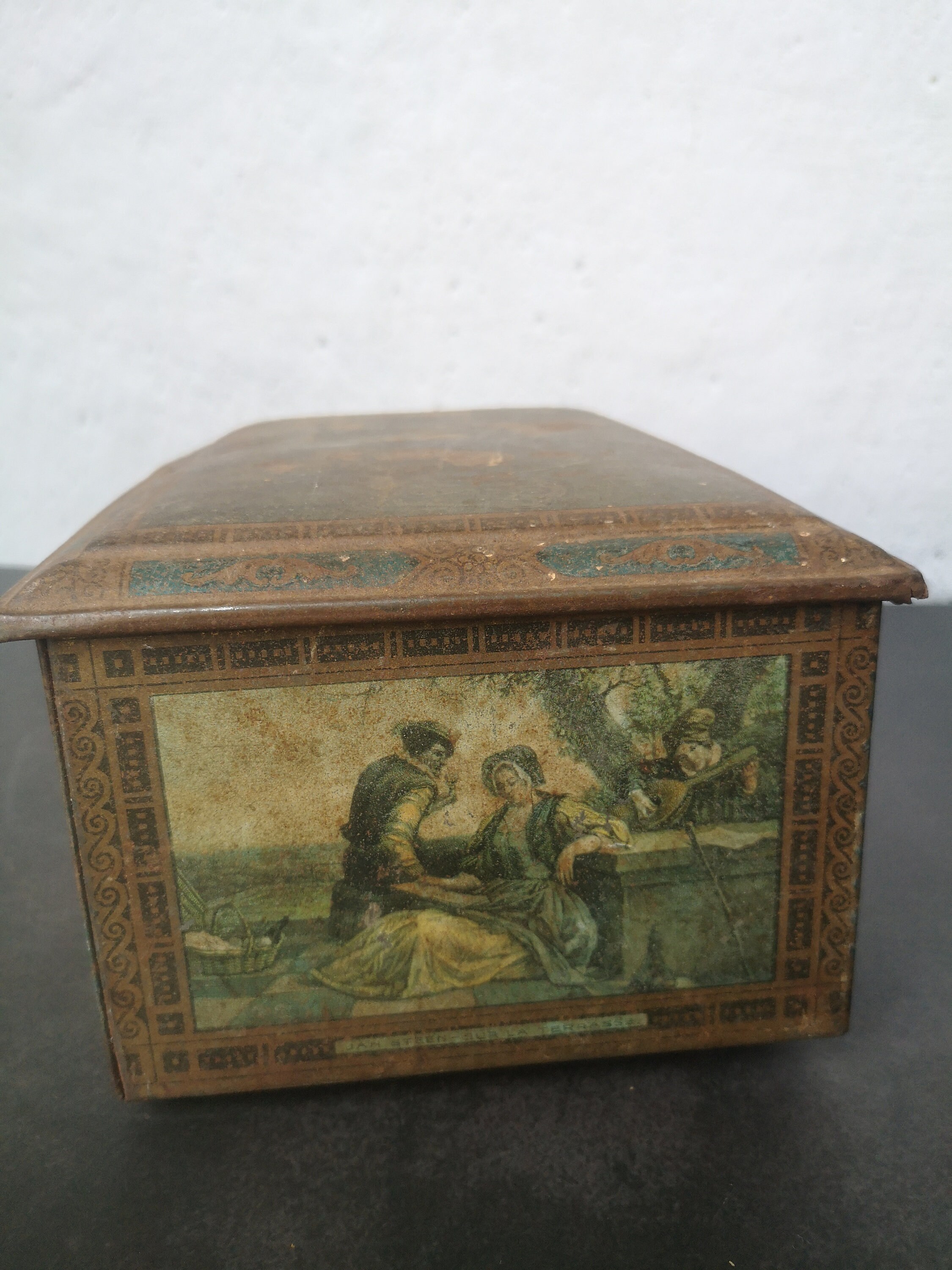 Stunning Large Tin Box Vintage 19th Century With Hinged Lid - Etsy