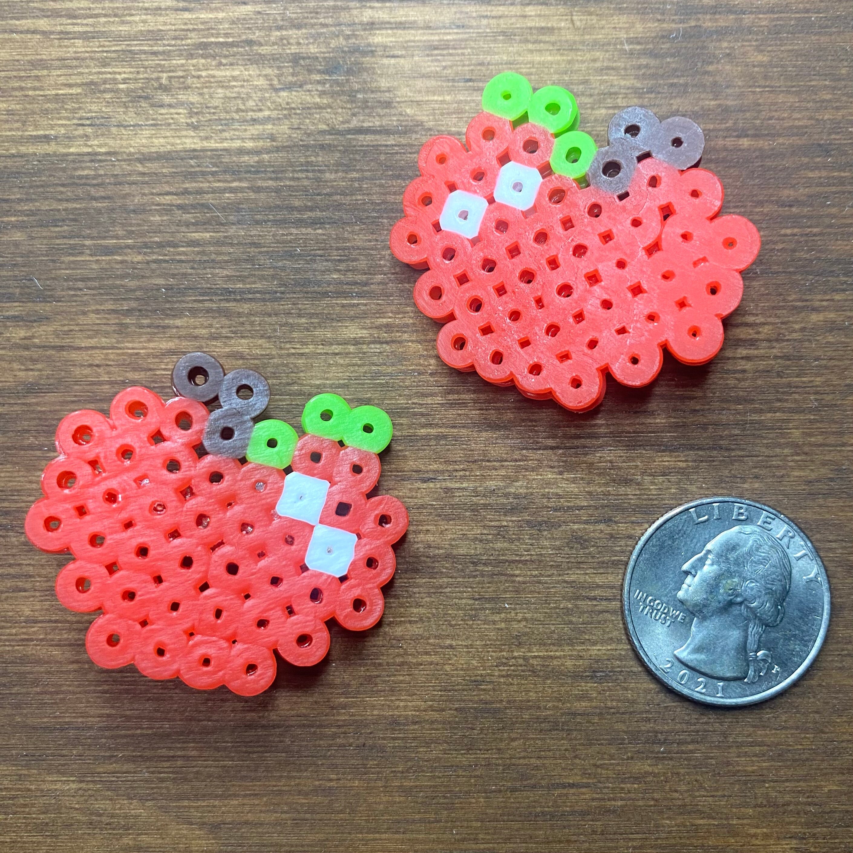 Apple Perler Bead Hair Clip Accessory | Set of Two - Etsy