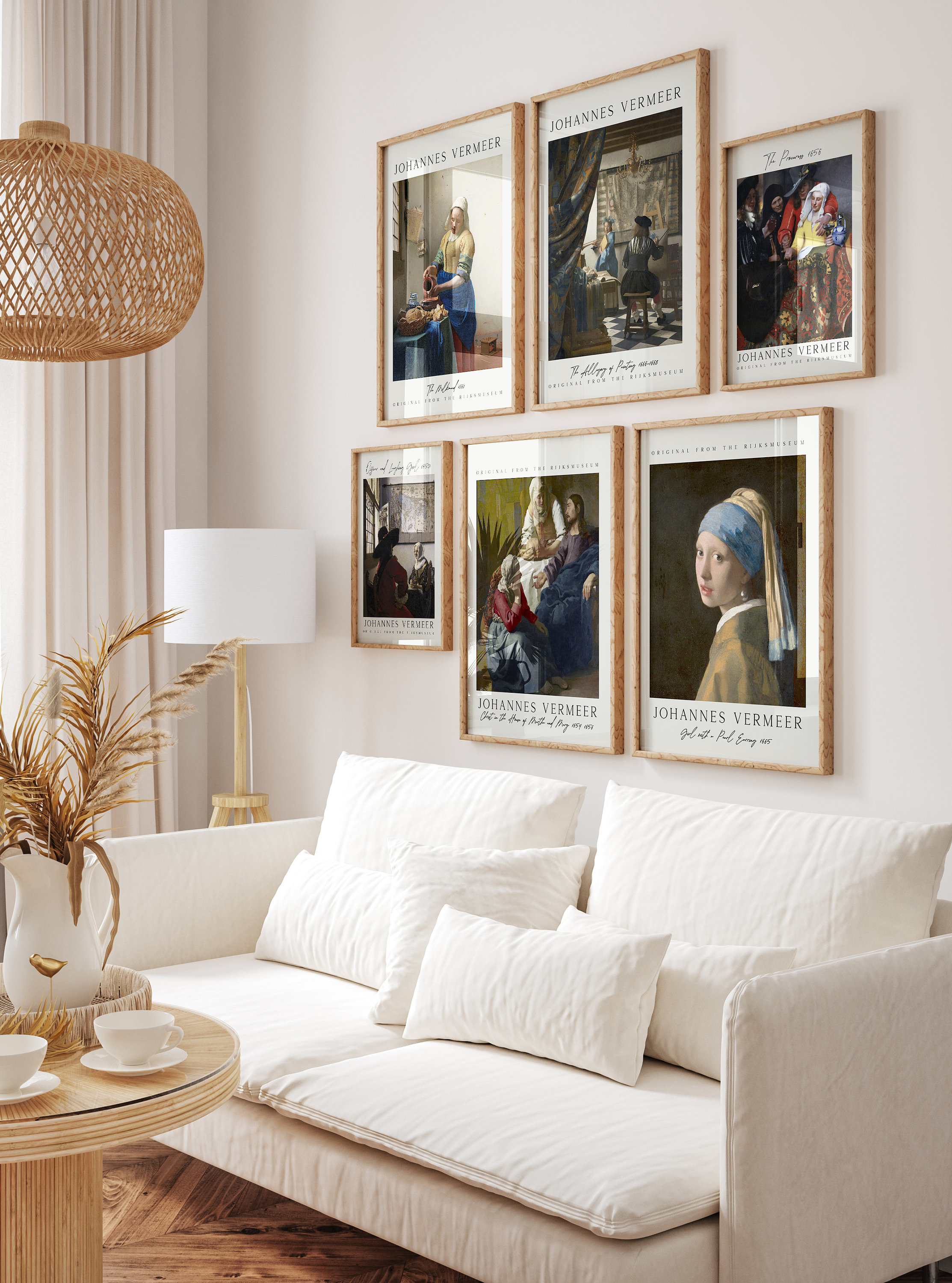 Johannes Vermeer Prints, Set of 6, Classic Gallery Wall, Exhibition ...