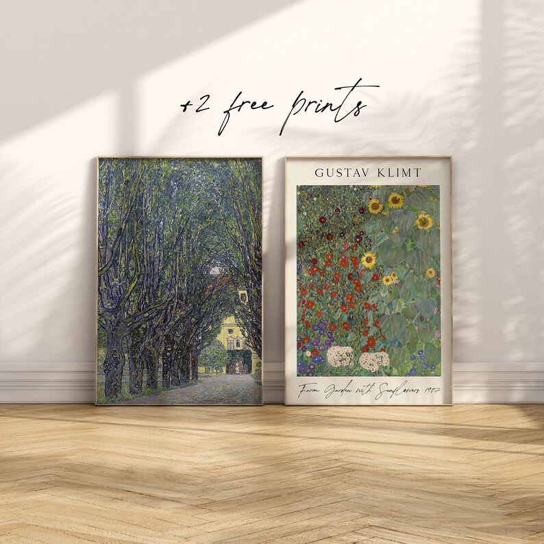 Klimt Prints, Set of 6, Gustav Klimt Wall Art, Exhibition Print Set ...