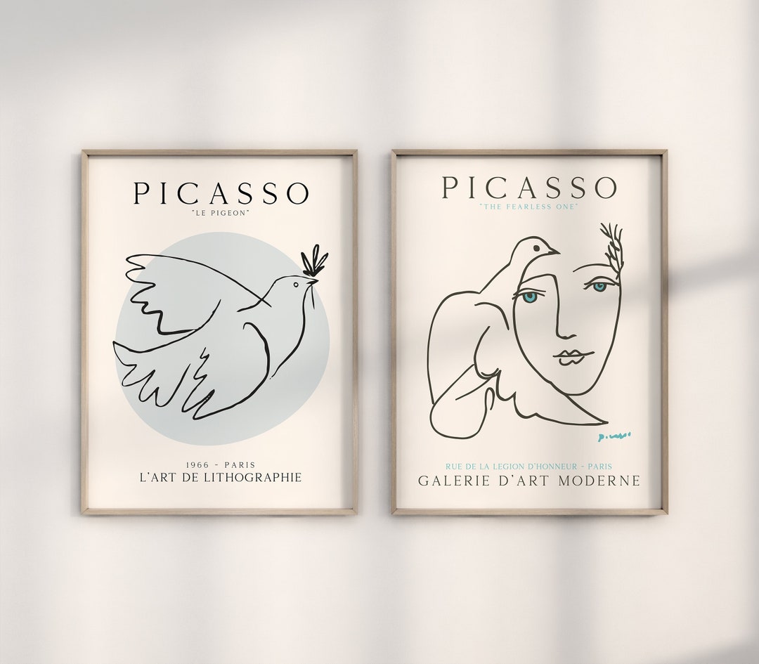 Set of 2 Picasso, Picasso Print Arts, Exhibition Printable, Gallery ...