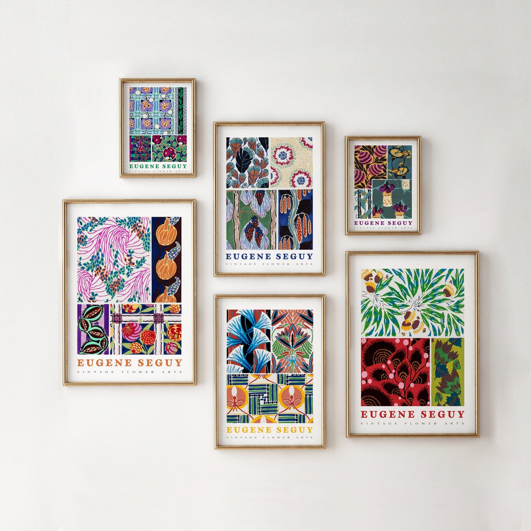 Vintage Flower Art Prints, Eugene Seguy Wall Art, Abstract Flowers ...