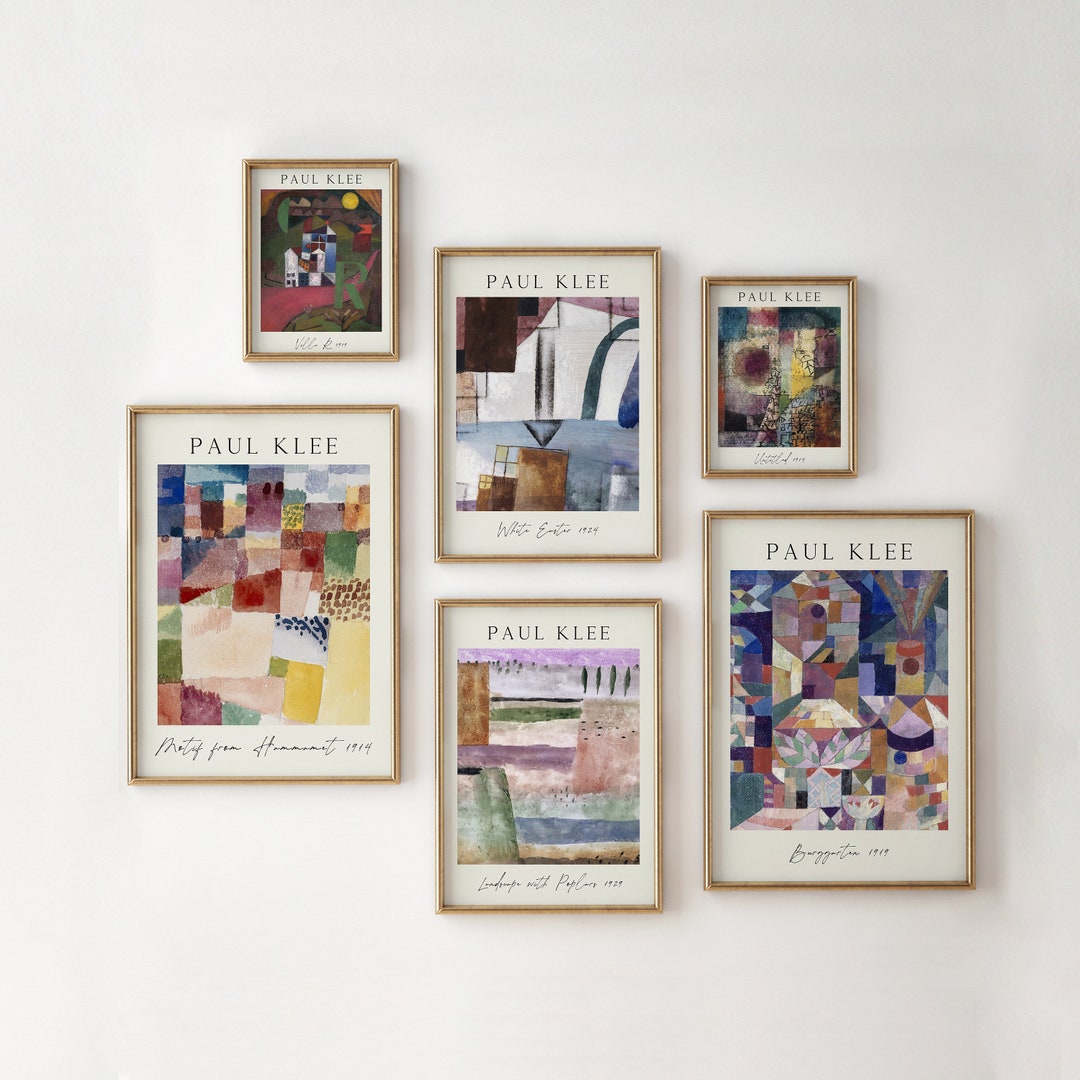 Paul Klee Art Prints, Modern Set of 6, Cubist Wall Art, Modernist Klee ...