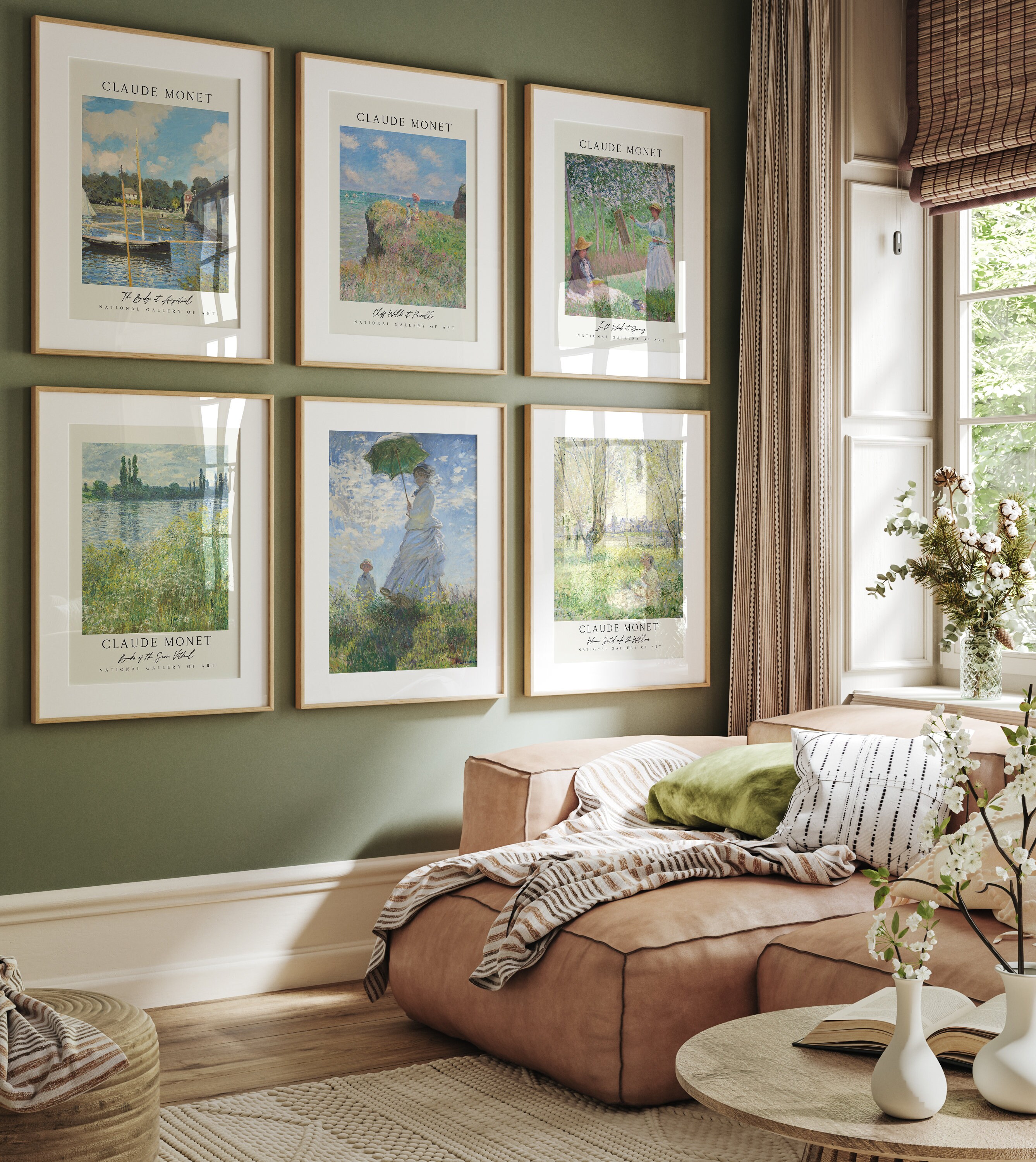 Claude Monet Prints, Set of 6, Monet Wall Art, Exhibition Print Set ...