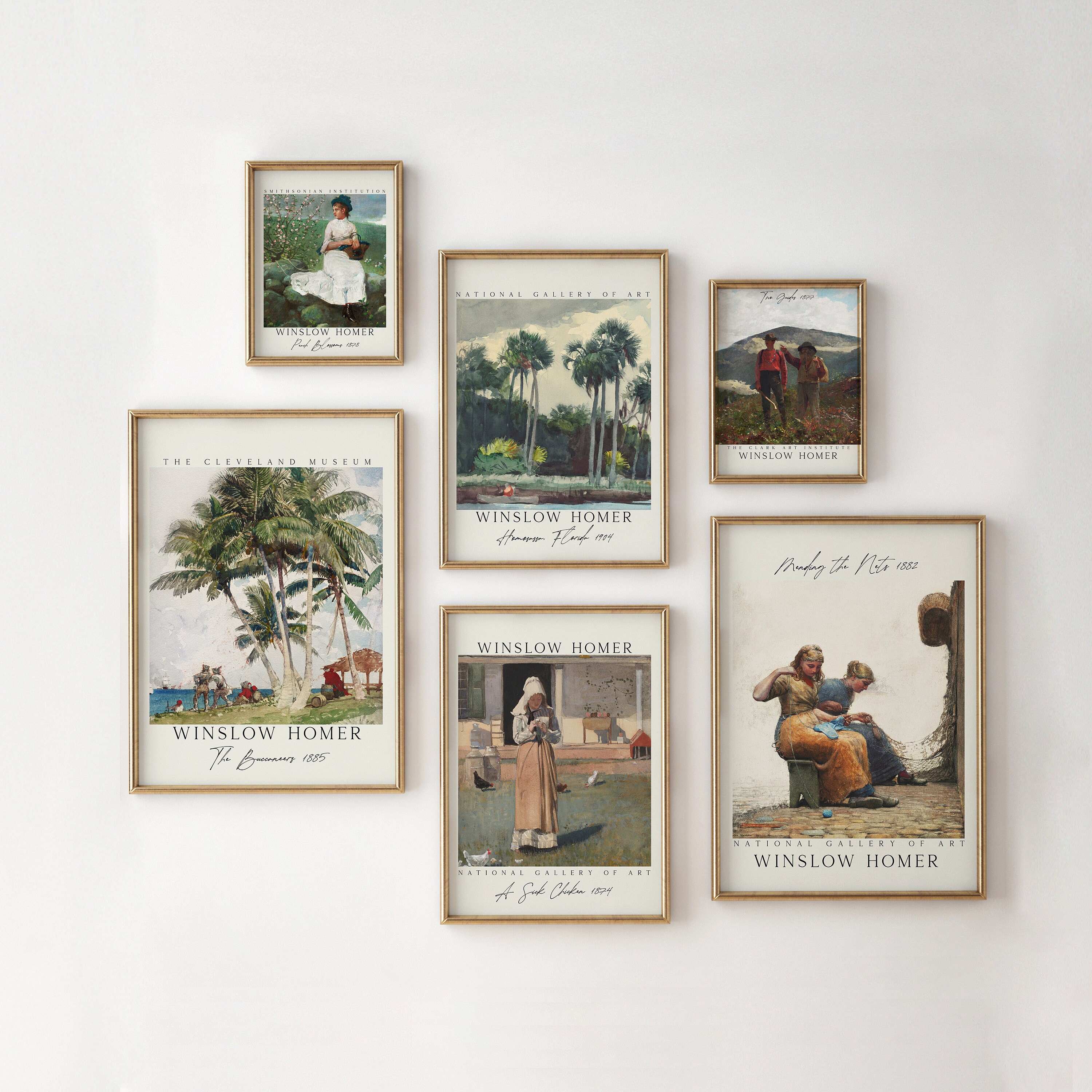 Winslow Homer Print, Set of 6, Winslow Homer Gallery, Exhibition Print ...