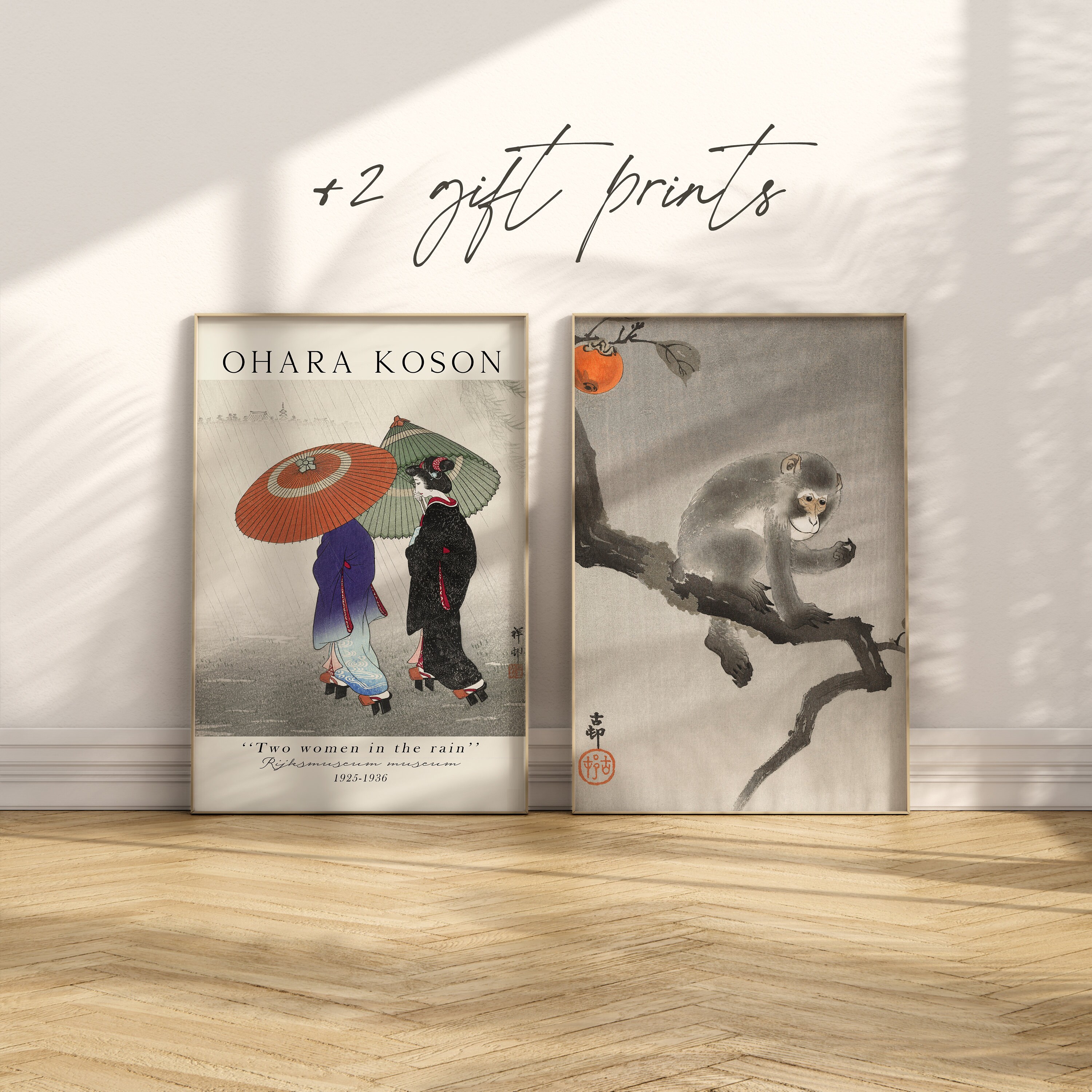 Ohara Koson Prints, Set of 6, Japanese Wall Art , Exhibition Print Set ...