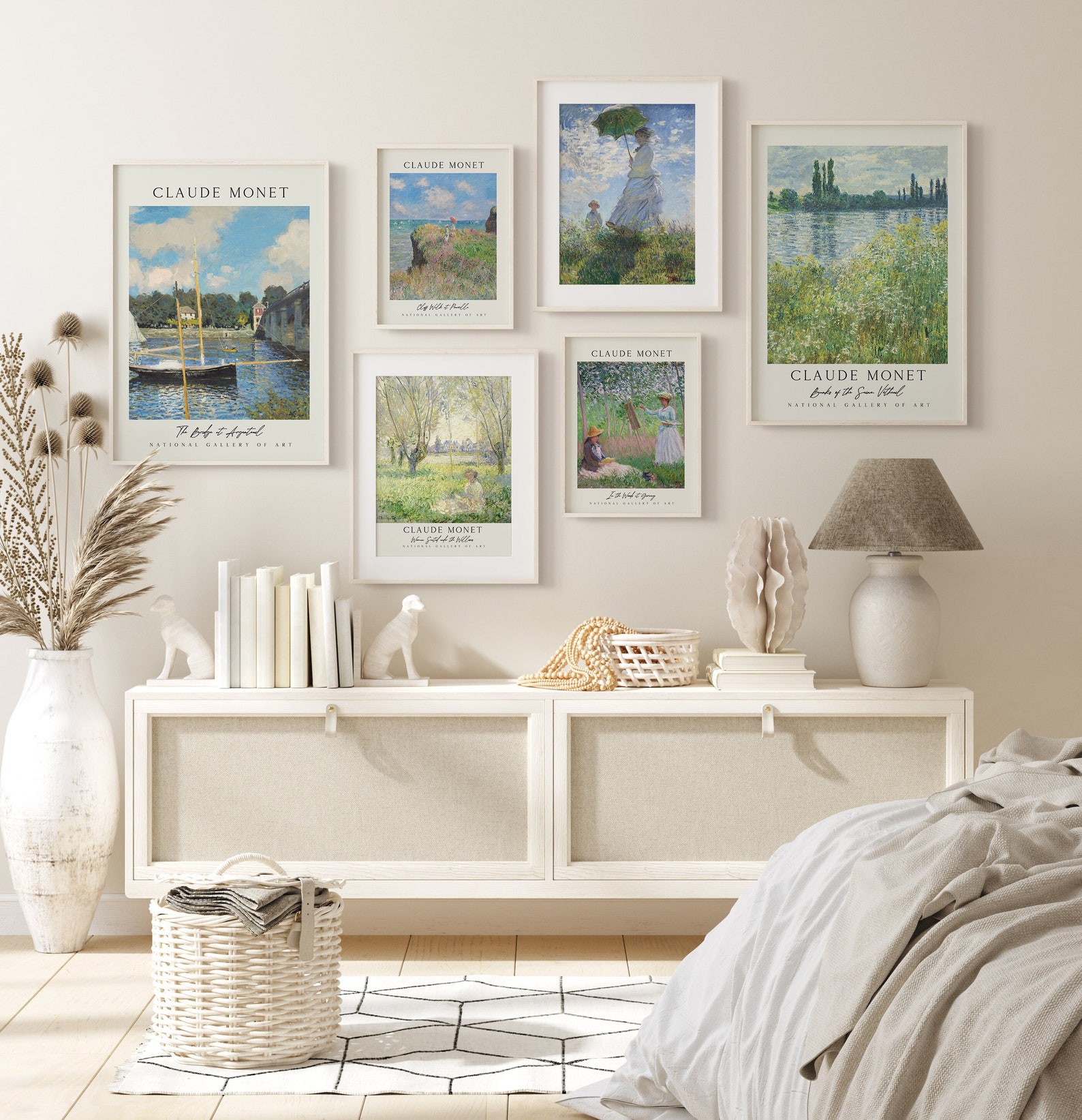 Claude Monet Prints, Set of 6, Monet Wall Art, Exhibition Print Set ...