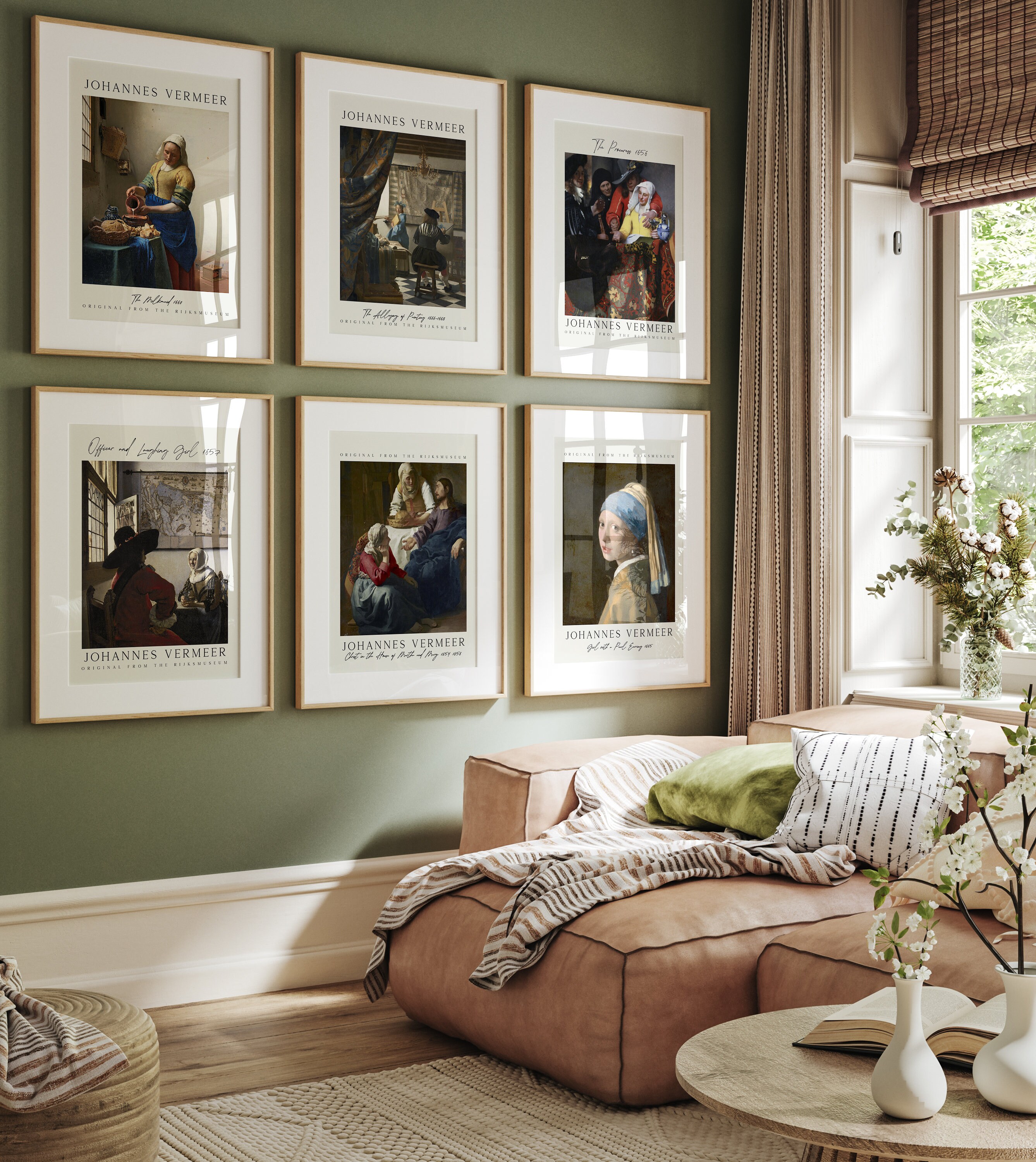 Johannes Vermeer Prints, Set of 6, Classic Gallery Wall, Exhibition ...