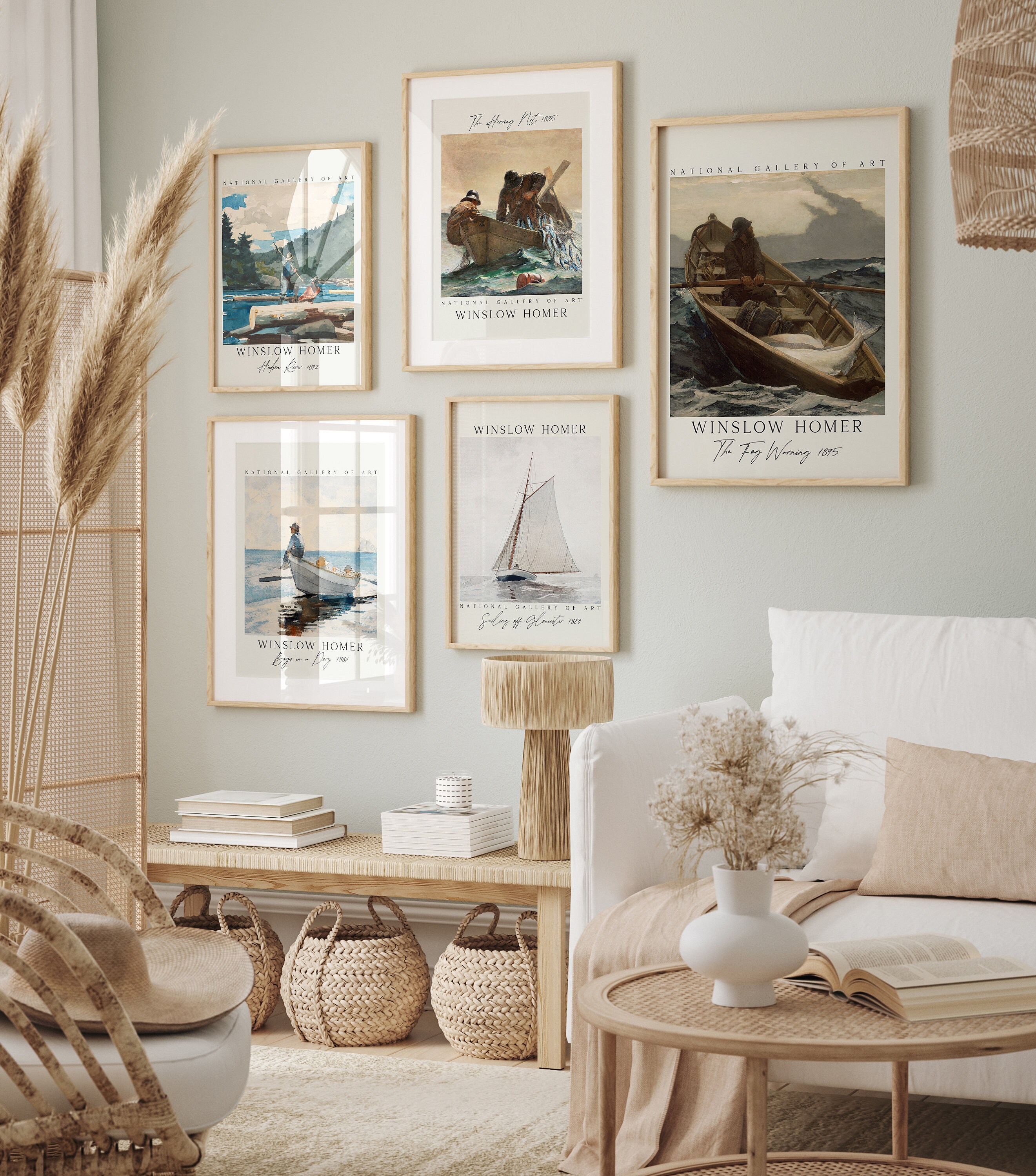 Winslow Homer Print, Set of 6, Gallery Wall Art, Exhibition Print Set ...