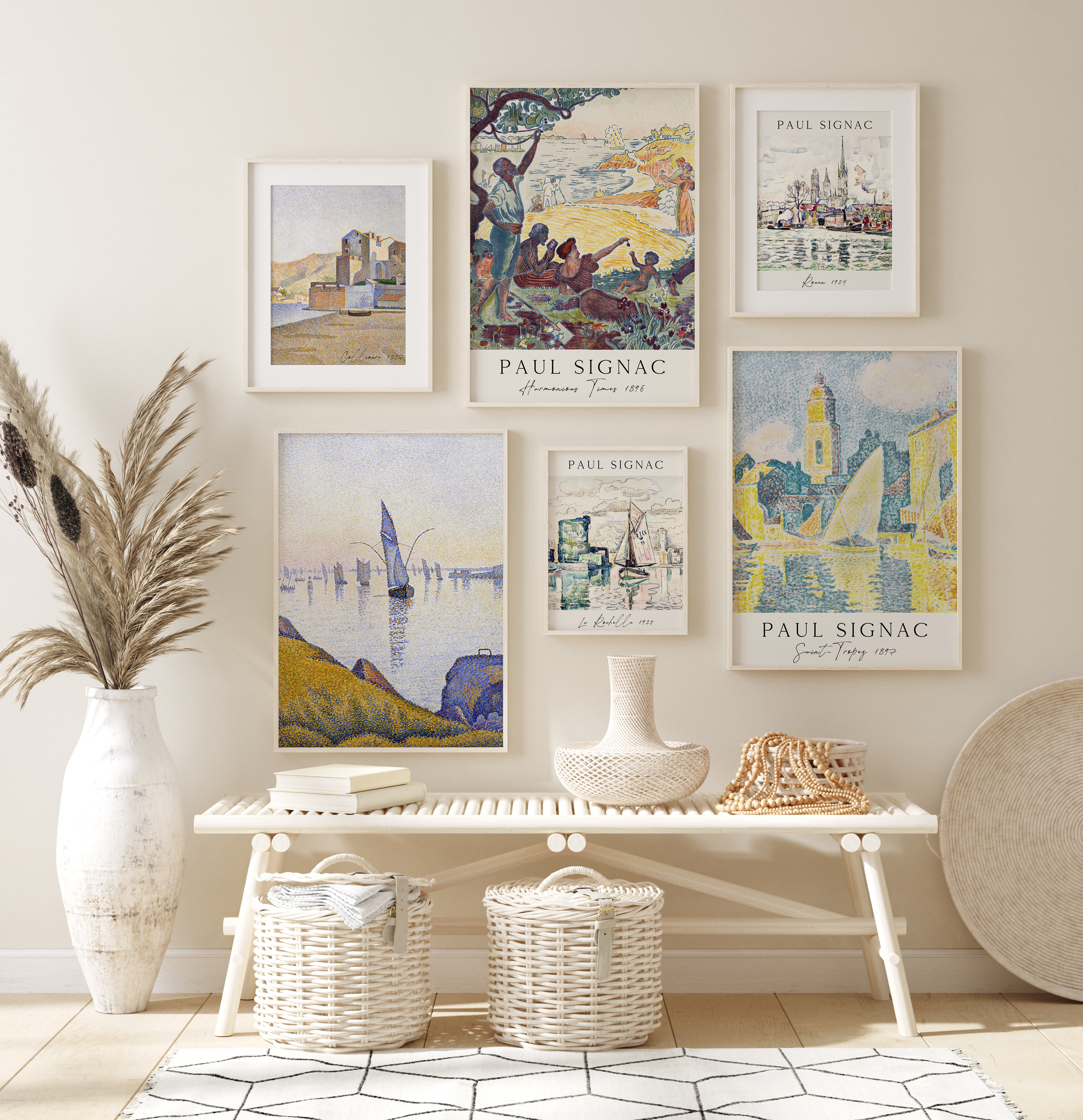 Paul Signac Digital Prints Set of 6, Pastel Wall Art, Exhibition Art ...