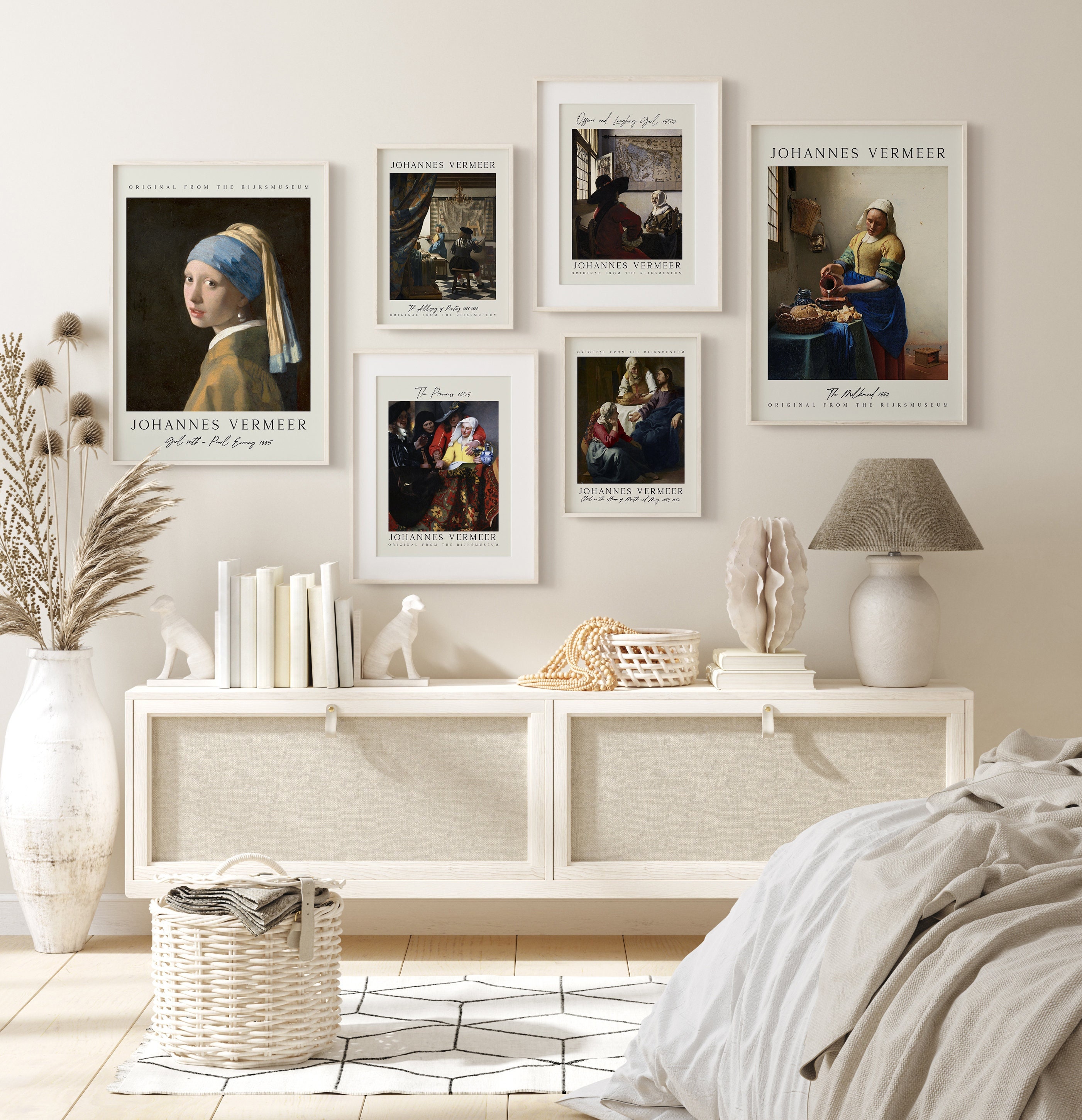 Johannes Vermeer Prints, Set of 6, Classic Gallery Wall, Exhibition ...