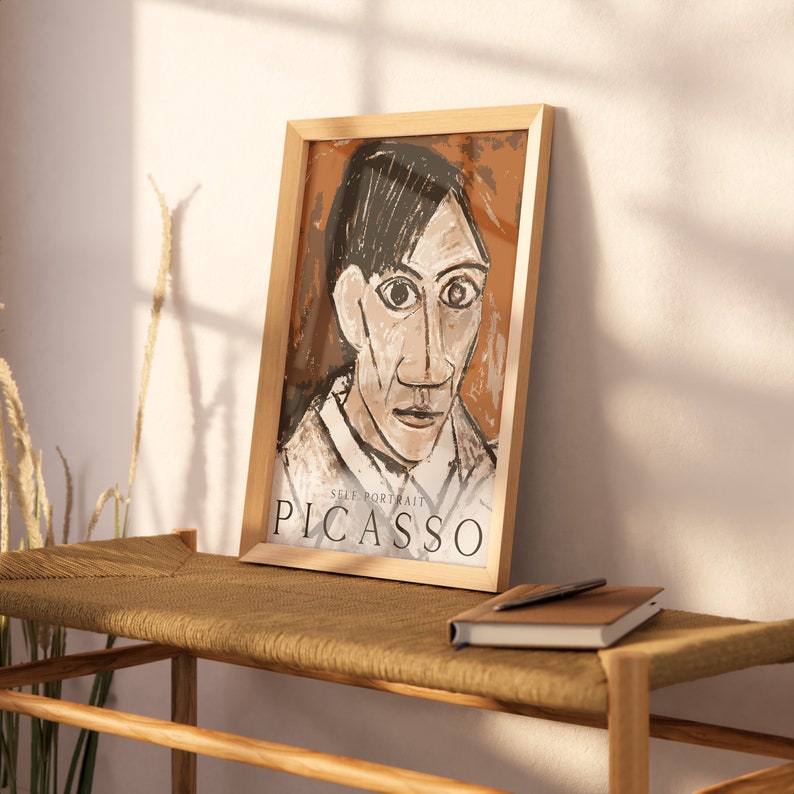 Picasso Painting, Self Portrait, Gallery Wall Art, Modern Home Decor ...