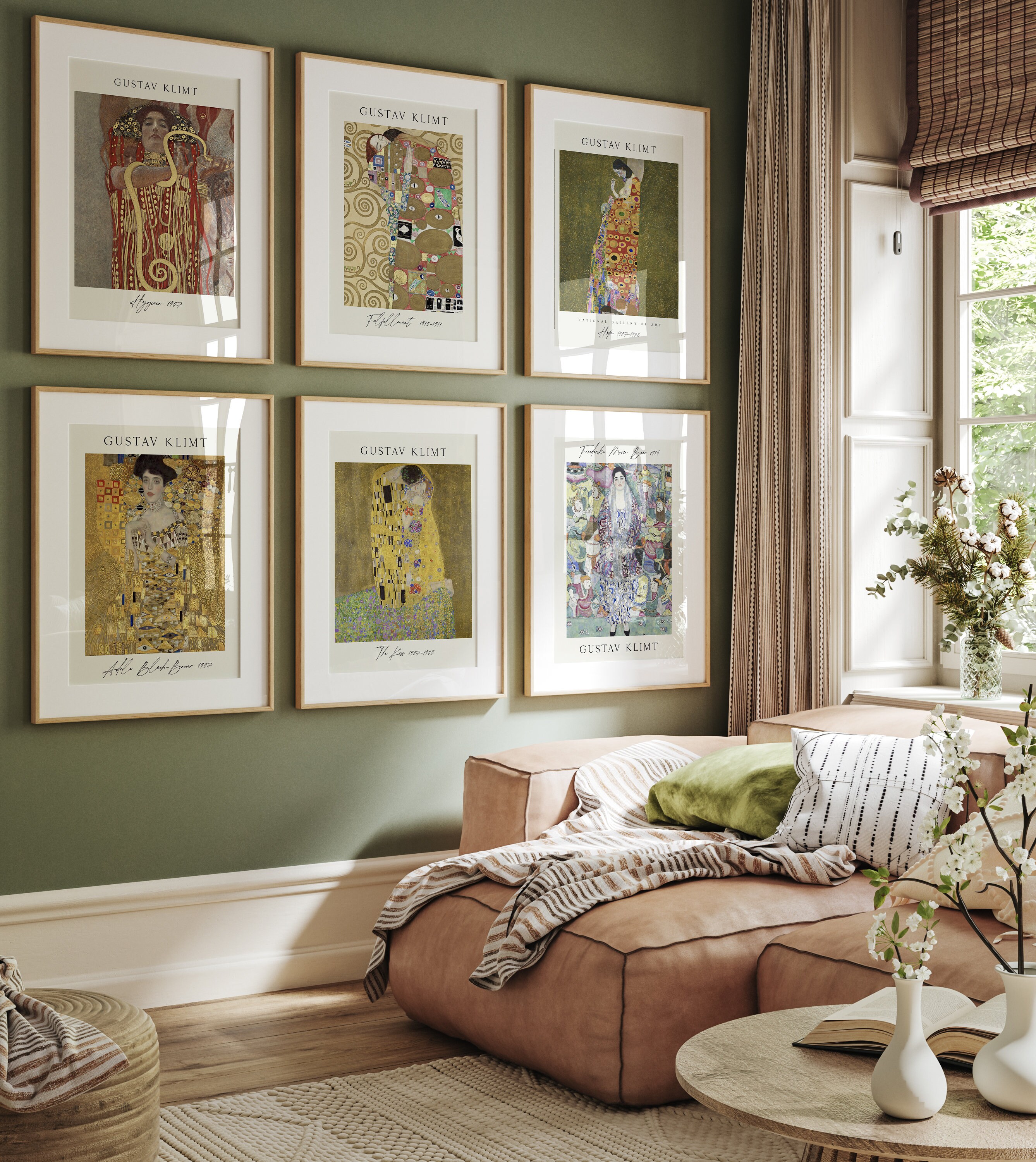 Klimt Prints, Set of 6, Gustav Klimt Wall Art, Exhibition Print Set ...