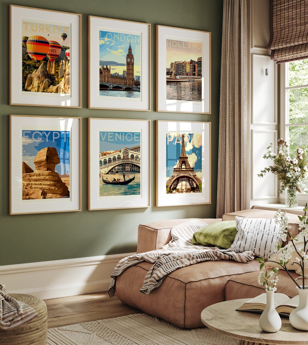 City Art Prints, Travel Gallery Set, Holiday Wall Art, Vacation Wall ...