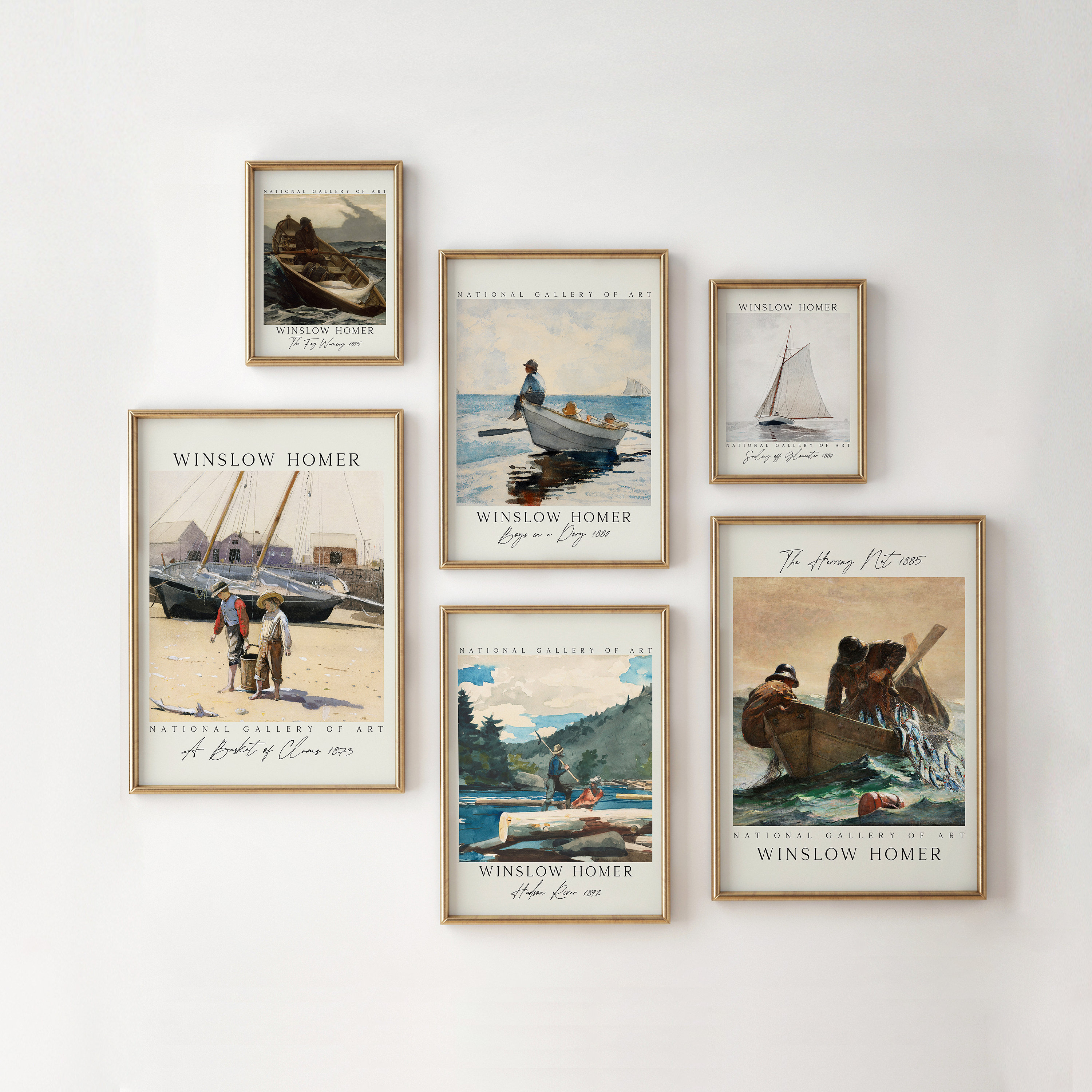 Winslow Homer Print, Set of 6, Gallery Wall Art, Exhibition Print Set ...