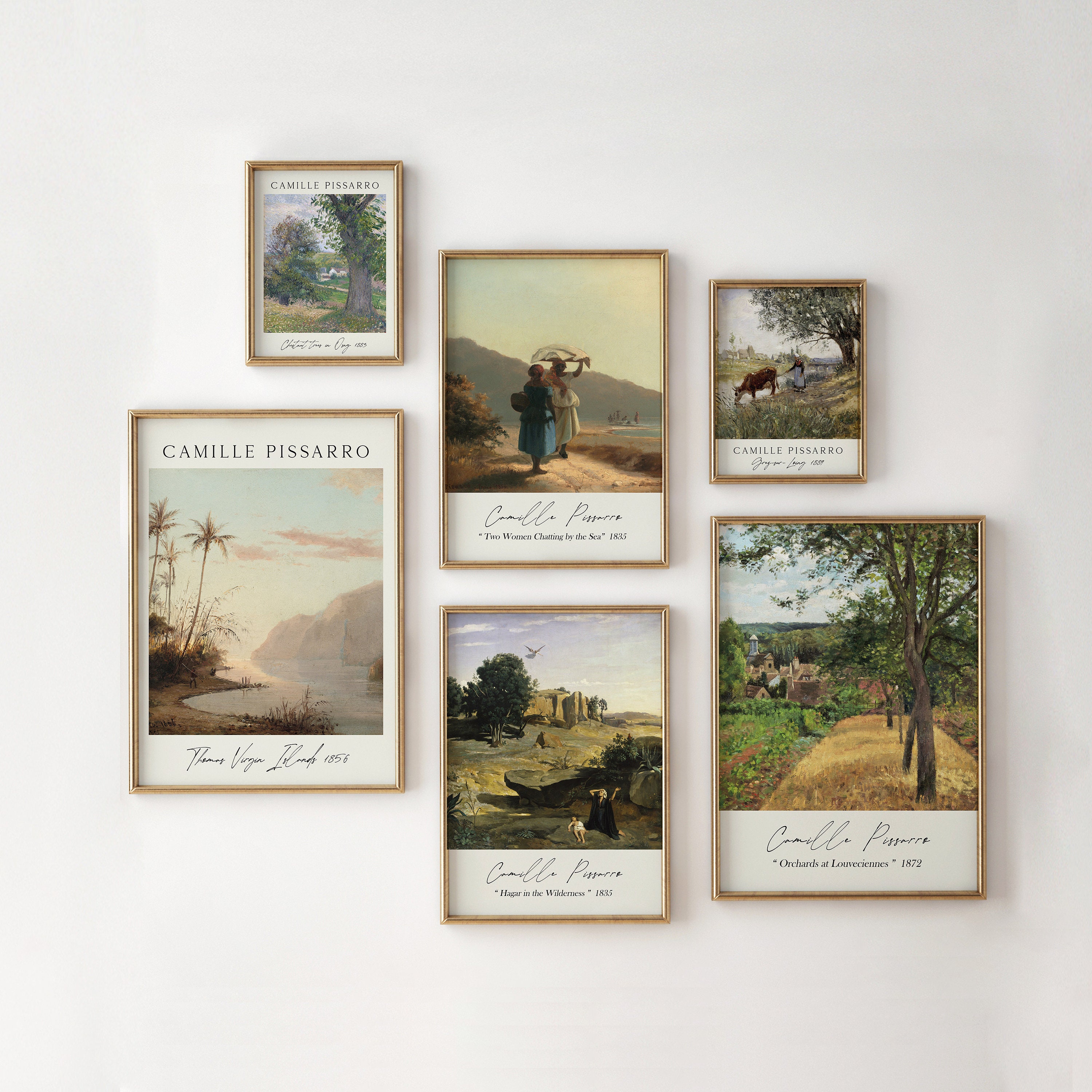Camille Pissarro Prints Set of 6 Pisarro Wall Art - Etsy