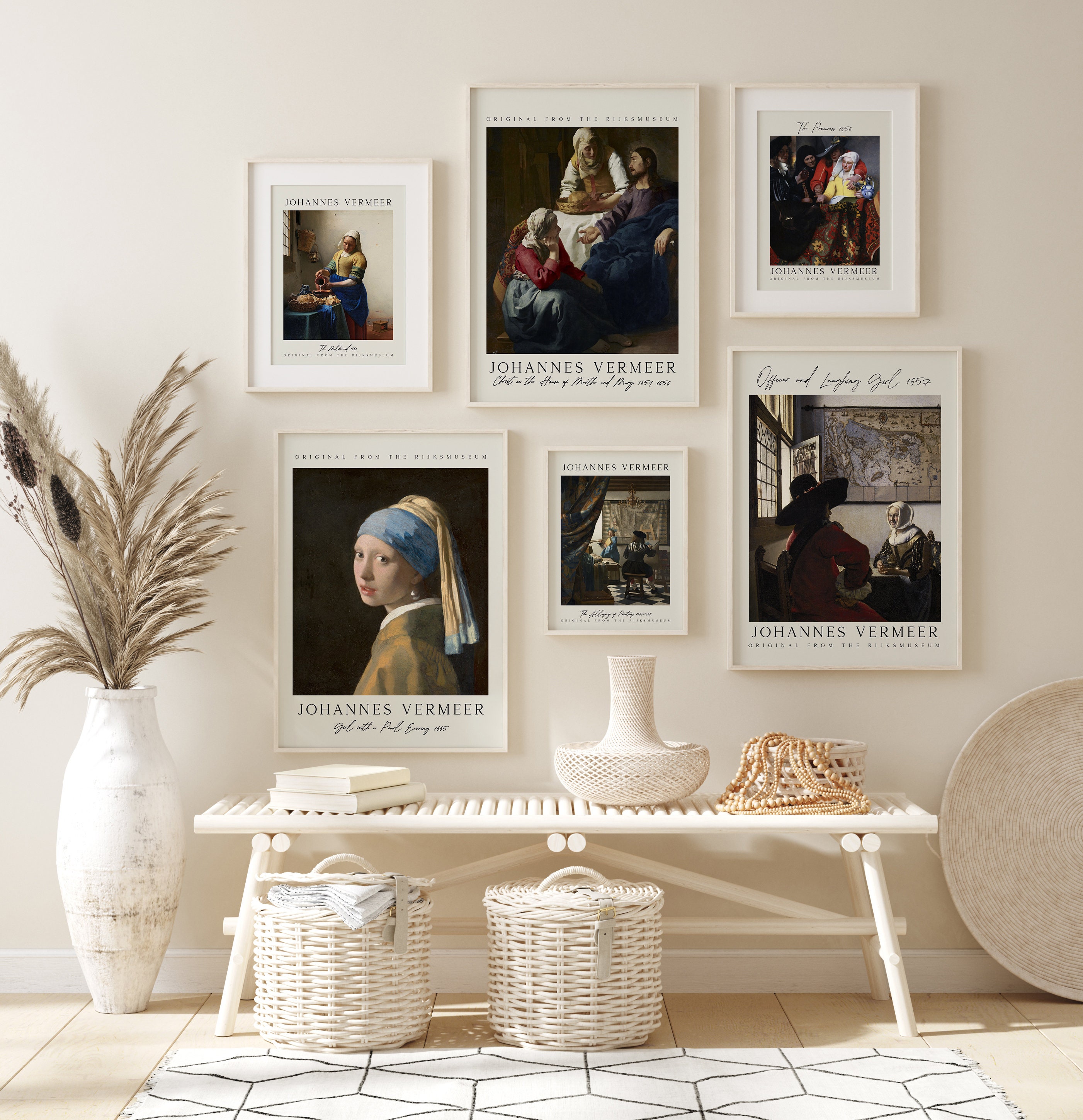 Johannes Vermeer Prints Set of 6 Classic Gallery Wall - Etsy