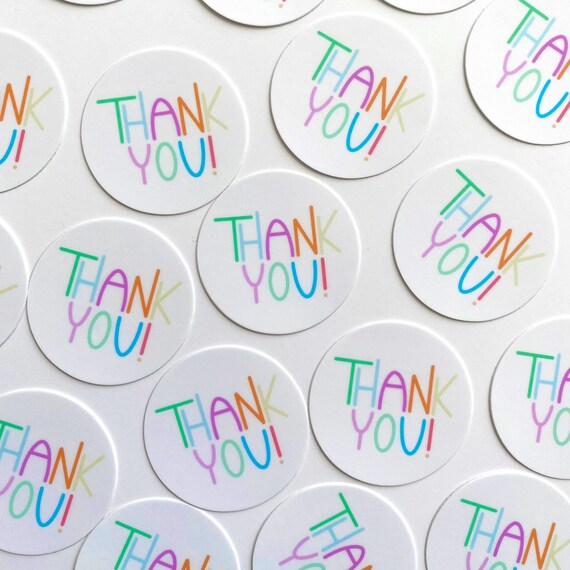Thank You Vinyl Sticker | Etsy