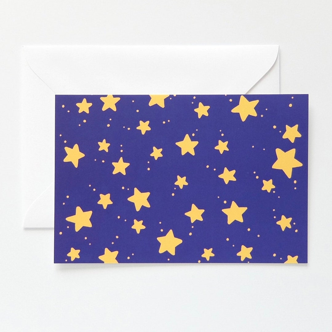 Dumbo's Starry Night Flat Note Card, Fantasyland Greeting Cards ...