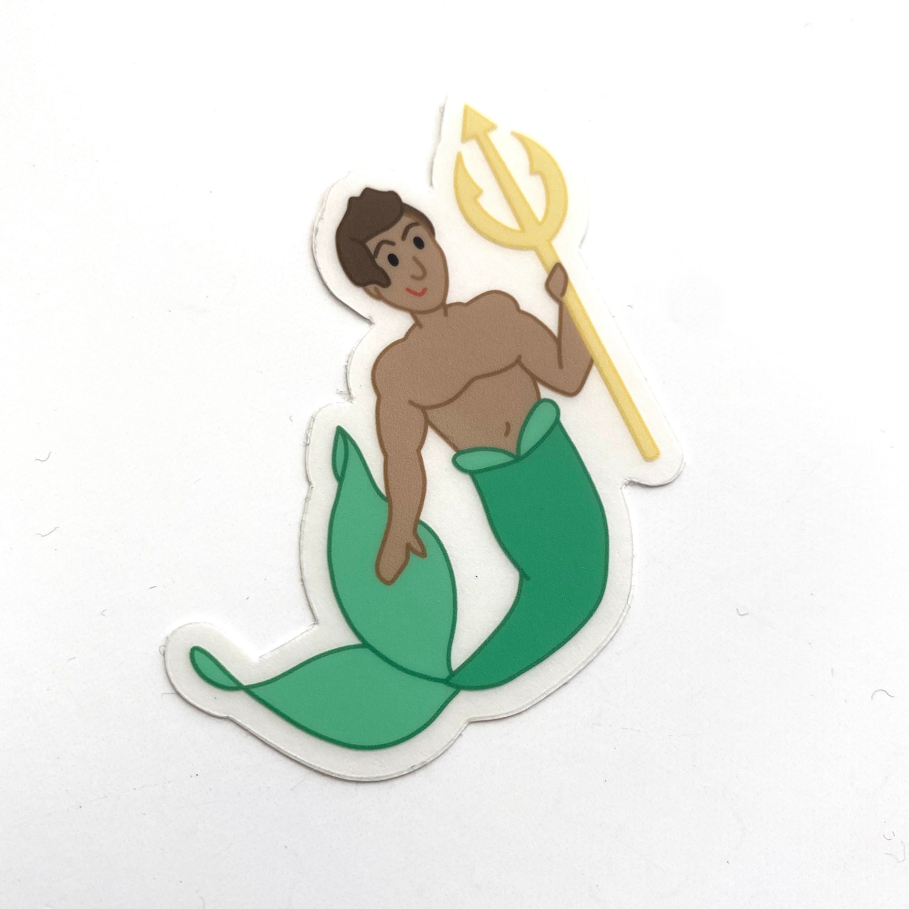 Vinyl Merman Sticker - Etsy
