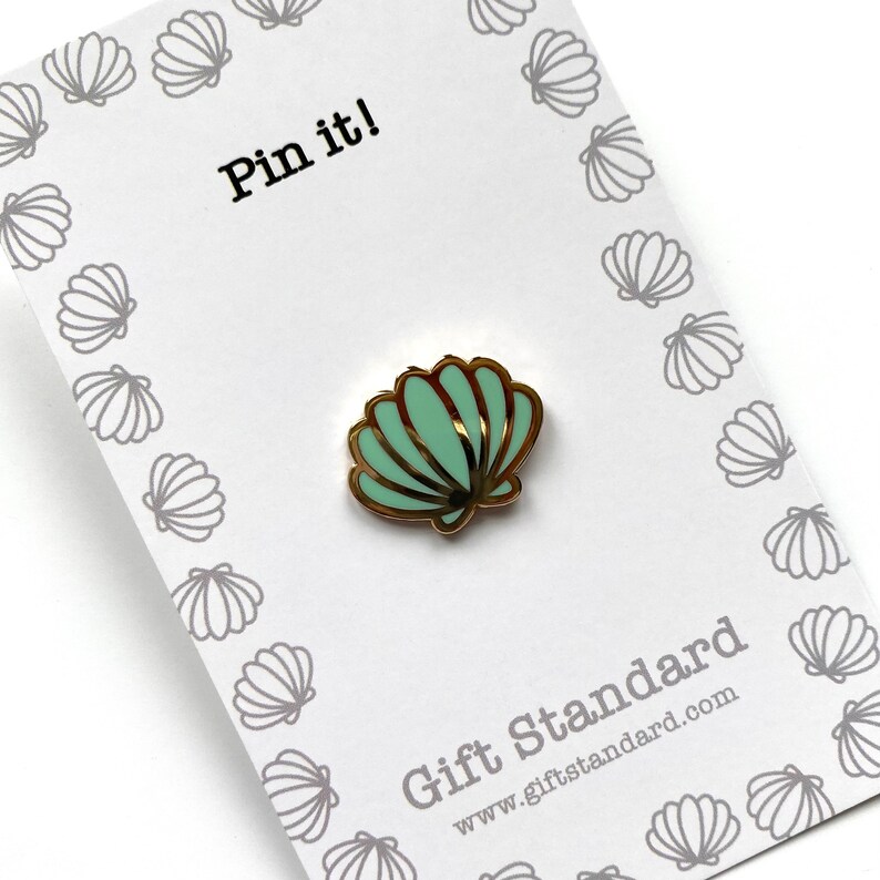 Mermaid Clamshell Pin Mint - Etsy