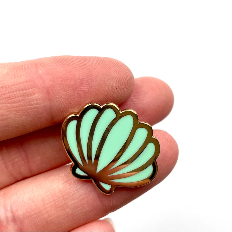 Mermaid Clamshell Pin Mint - Etsy