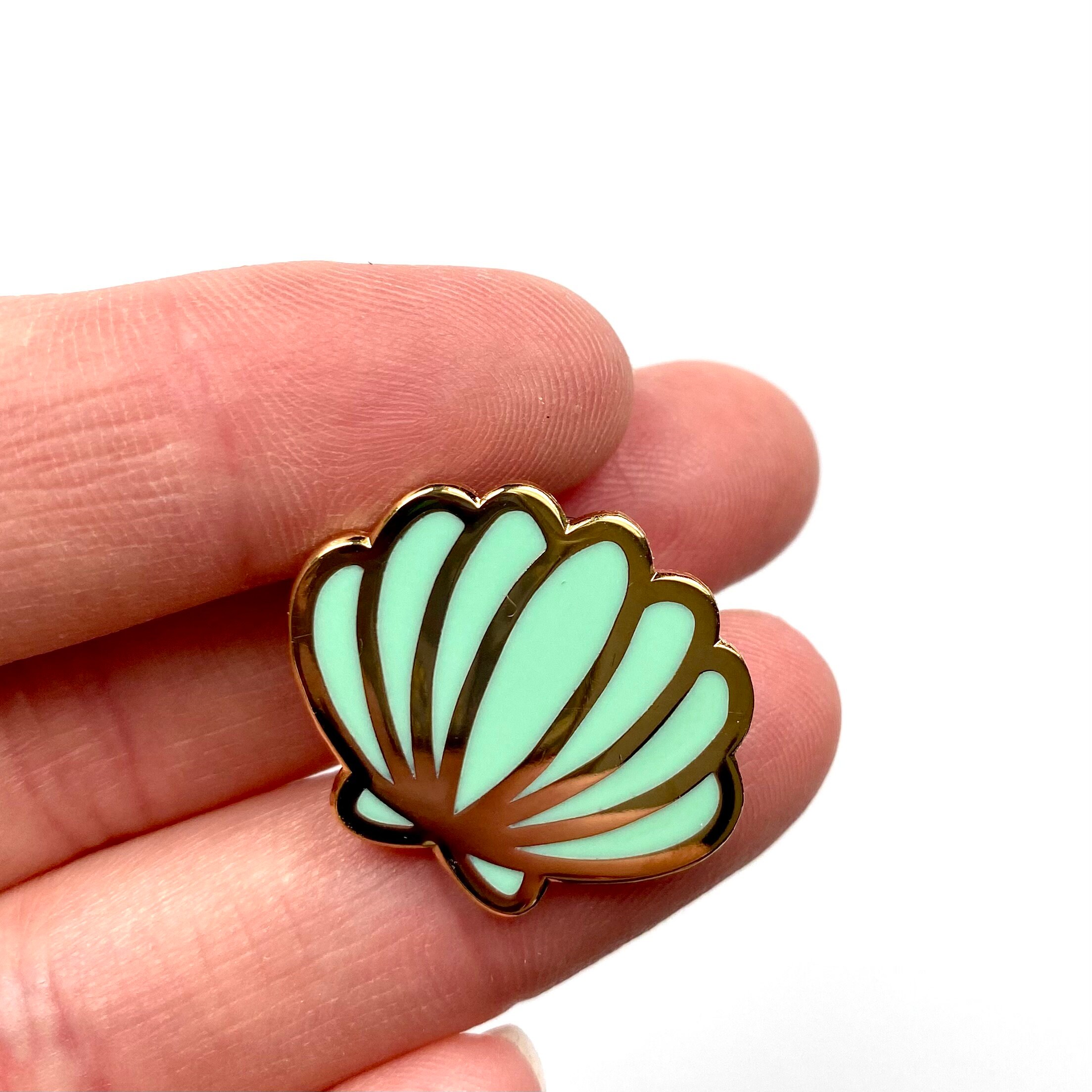 Mermaid Clamshell Pin Mint - Etsy