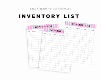 Printable Inventory Management Form: Small Business Organizer (PDF) - Etsy