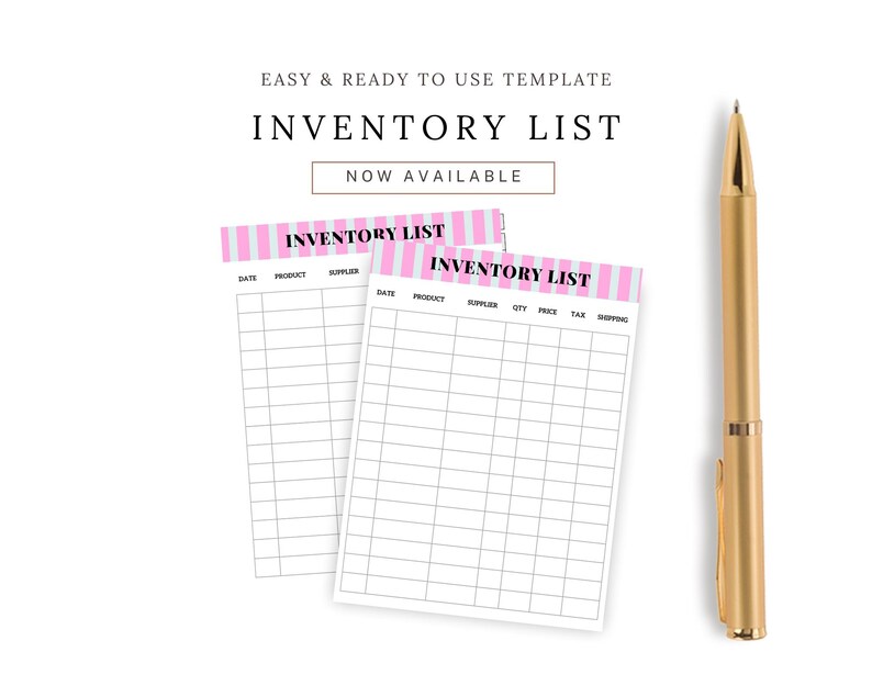 Inventory Tracker Printable, Inventory Management Form, Inventory Sheet ...