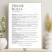 Airbnb House Rules Sign Template | Guest Information Sheet | Hotel ...