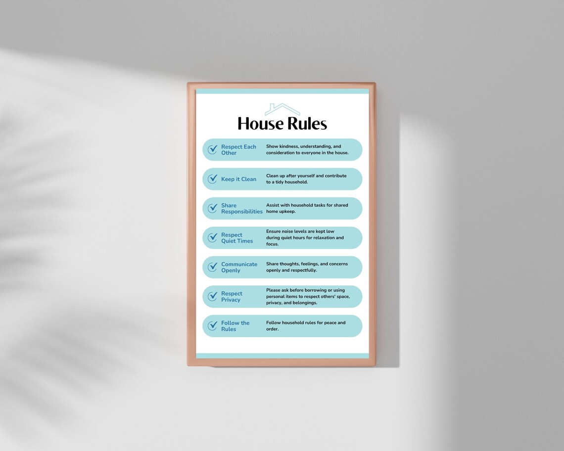 Editable Airbnb House Rules Sign Template | HOUSE Rules Checklist | Hotel Rules Regulations ...