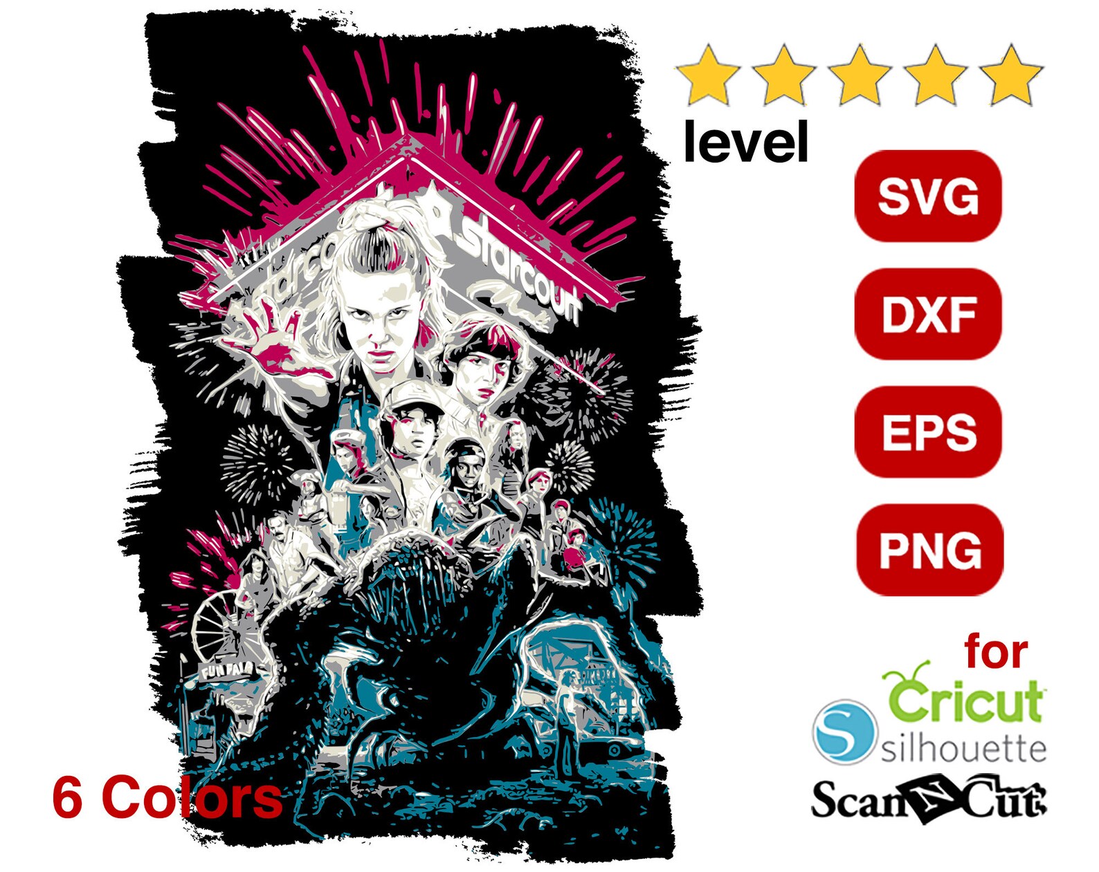 Stanger Things Svg, Eps, Dxf, Stanger Things Png for Cricut, Silhouette ...
