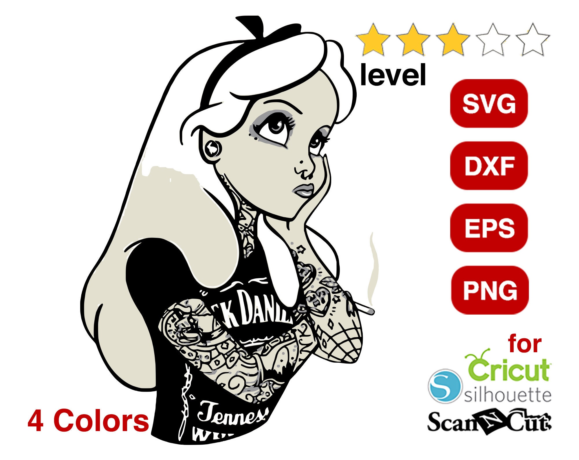 Alice in Wonderland Gangster Svg, Eps, Dxf, Alice in Wonderland ...