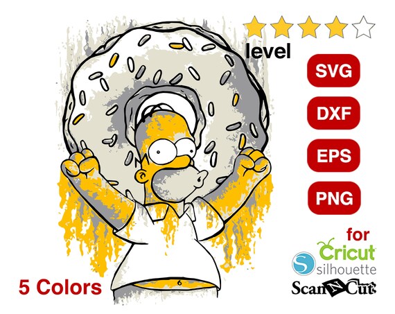 Homer Simpson Svg Eps Dxf Homer Simpson Png for Cricut | Etsy