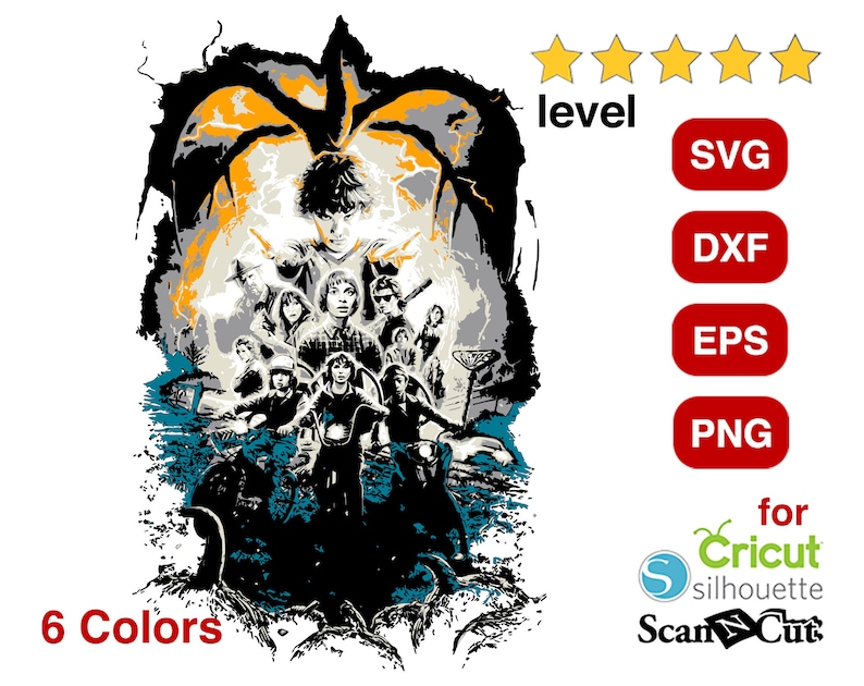 Stranger Things Svg, Eps, Dxf, Stranger Things Png for Cricut ...