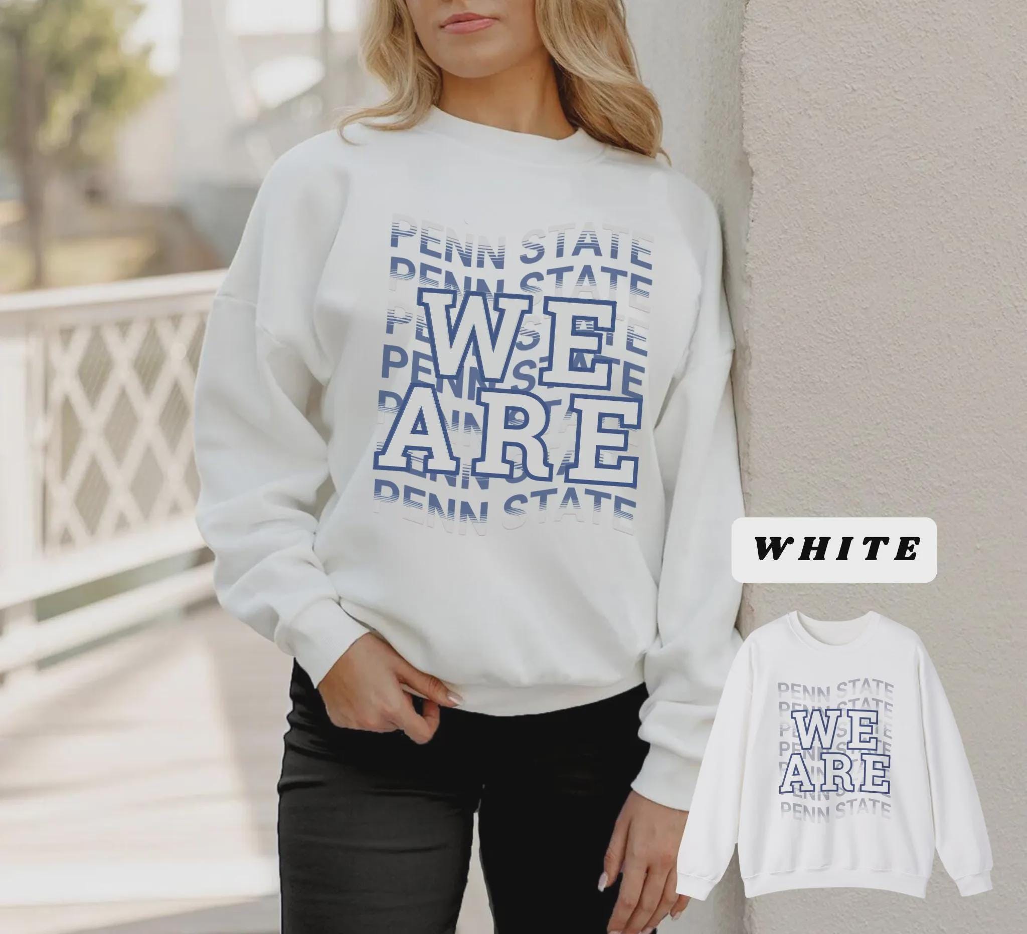 We Are PSU Football Game Day Sweatshirt, Blue & White Game Day Crewneck ...