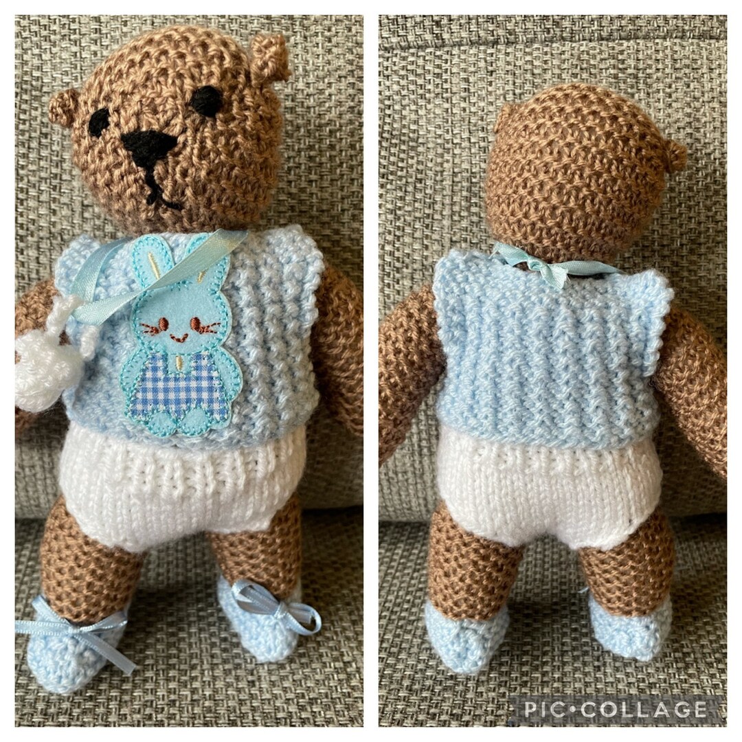 Oliver Baby Bear, Knitted Teddy Bear. Val Pierce Pattern - Etsy
