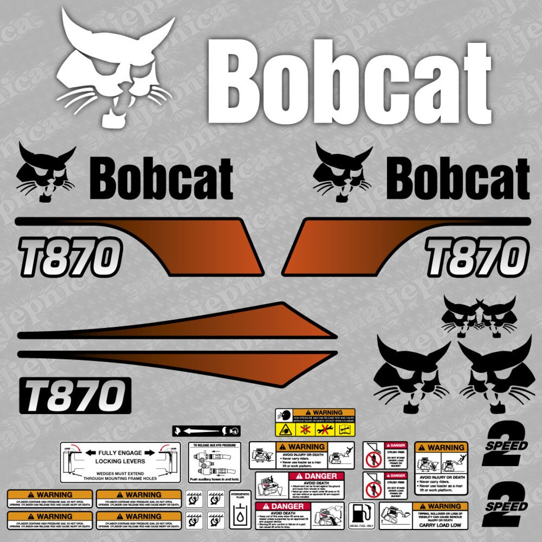 Bobcat T870 Loader Aftermarket Decal / Aufkleber / Adesivo / Sticker ...