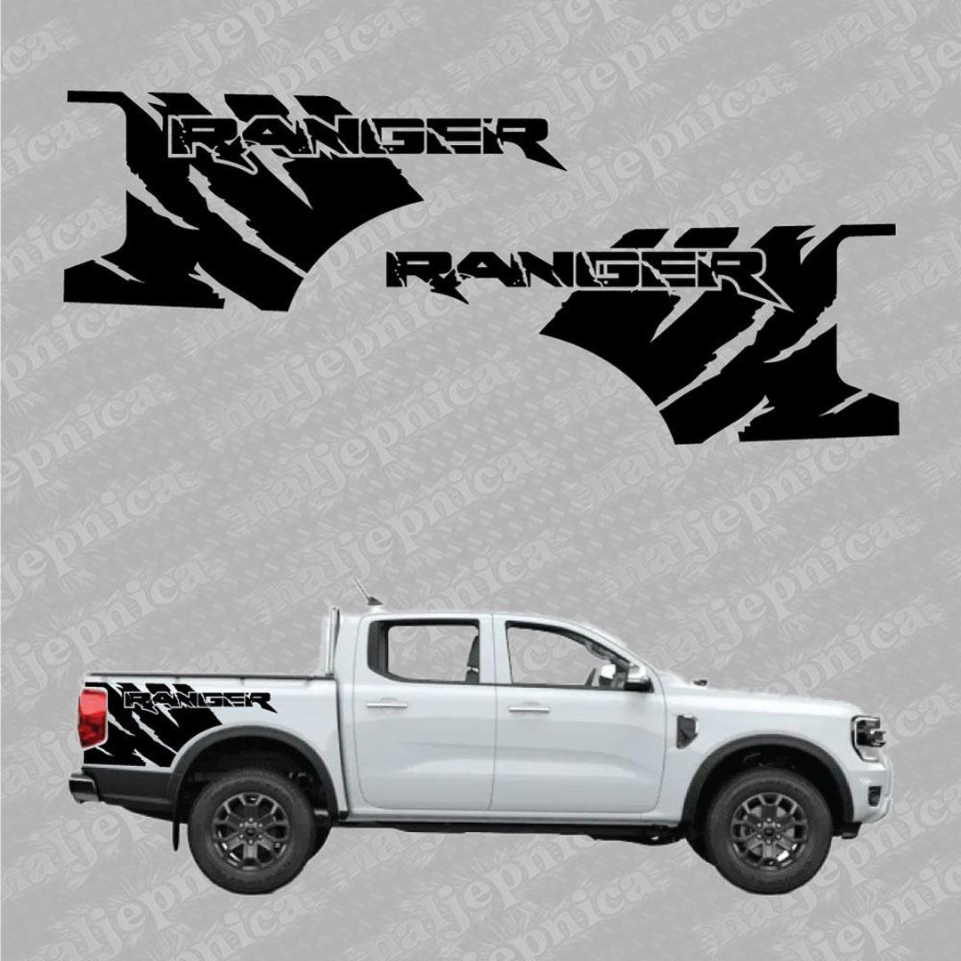 Aftermarket Replacement Decals to Fit Ford Ranger FANG Black for Truck ...