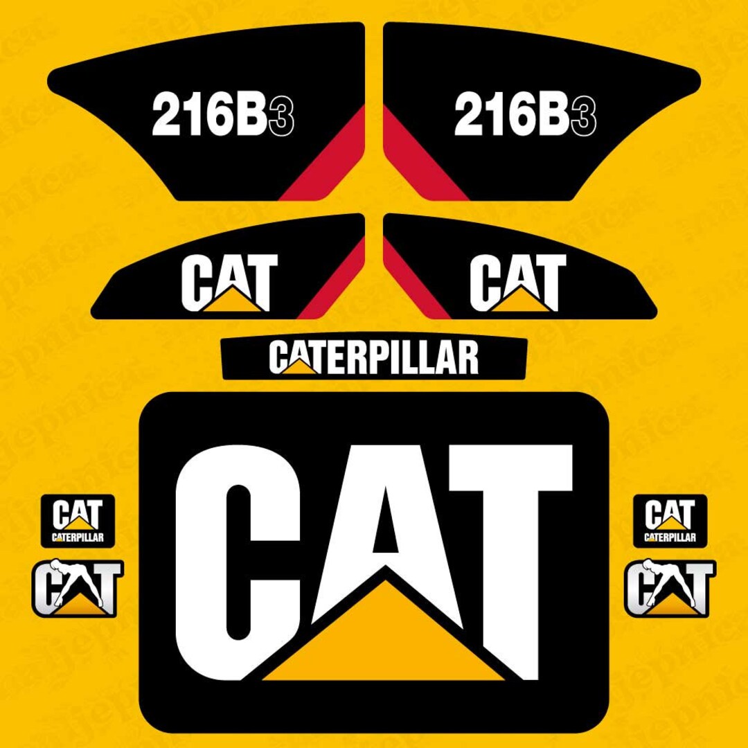CAT Equipment Machinery Logo Skid Steer 216B3 Aftermarket - Etsy