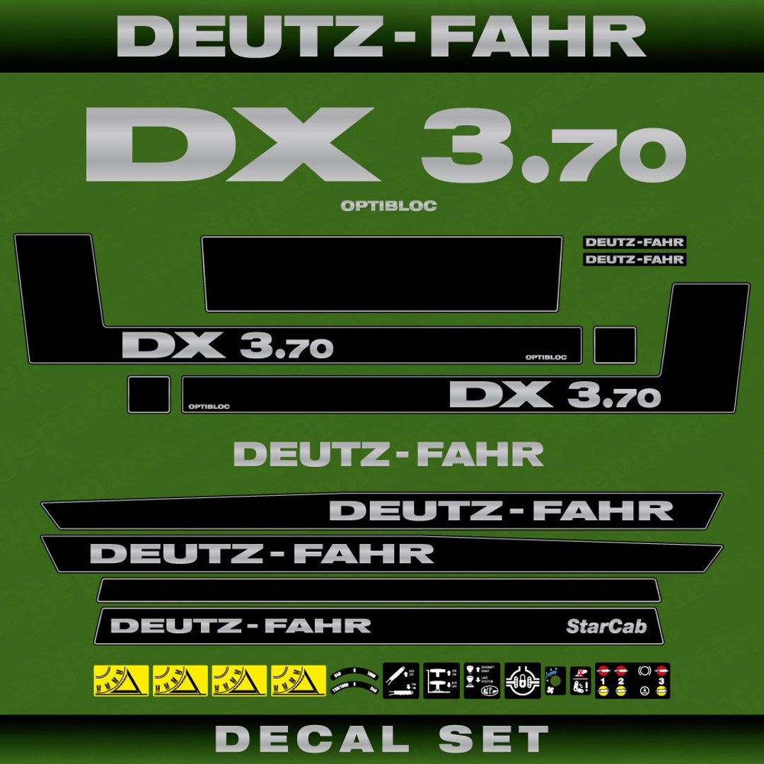 Deutz DX 3.70 Aftermarket Replacement Tractor Decal (sticker) Set - Etsy