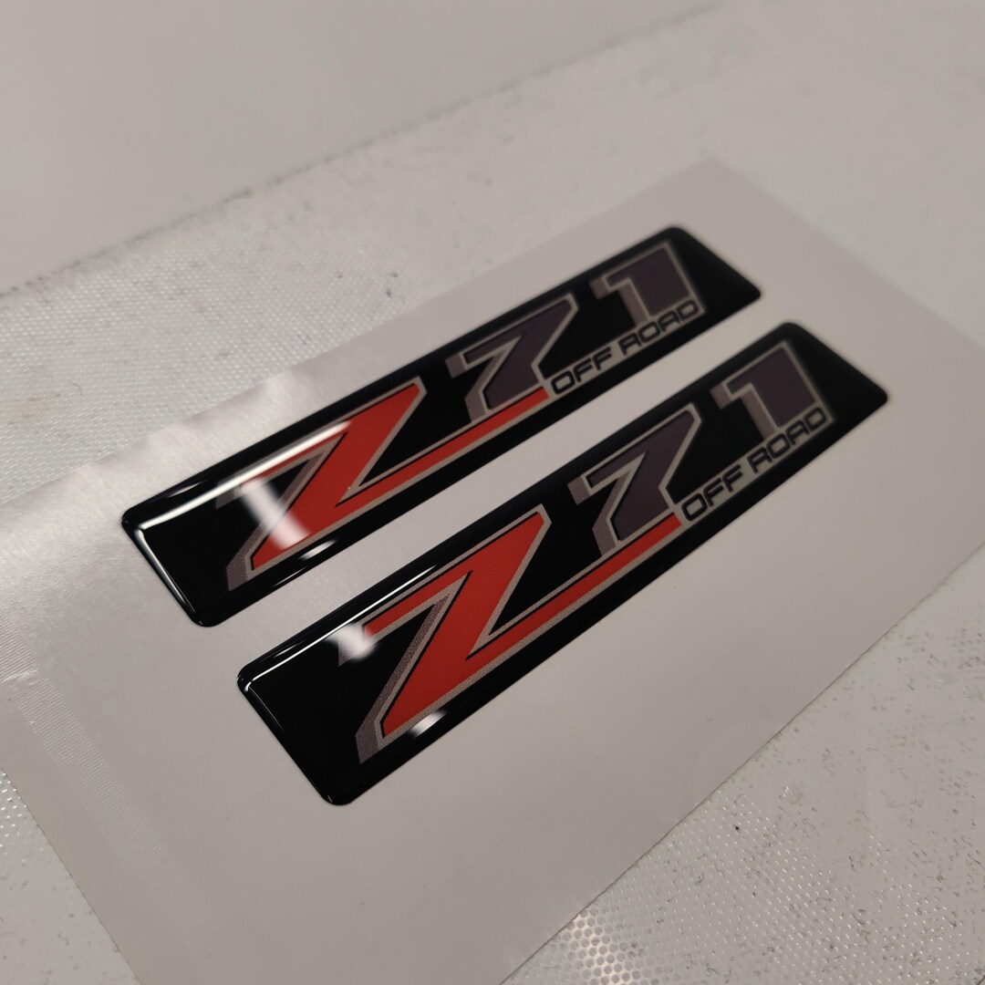 Chevy Z71 off Road 3D Domed Badge Emblem Decals 2pcs / Sticker Resin ...
